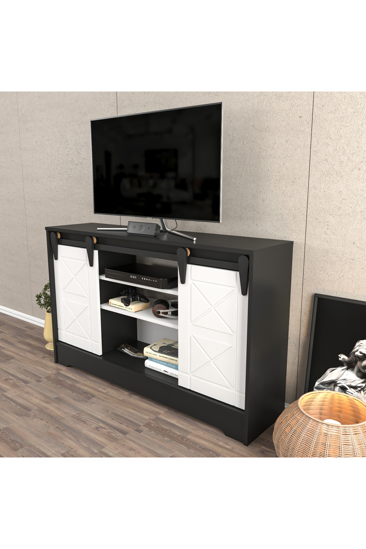 Decorotika NİSAY TV ÜNİTESİ KOYU GRİ BEYAZ Fiyatı, Yorumları - Trendyol