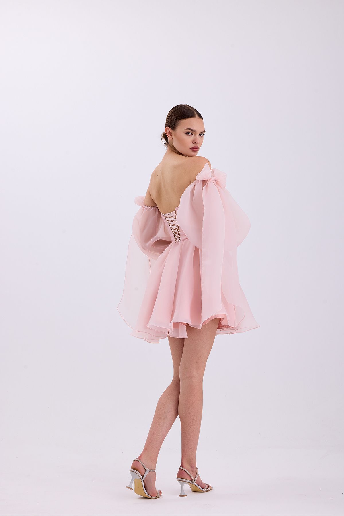 Tangül&Ali'S Moda Evi Dalya Pudra Pembesi Straplez Mini Elbise - Fiyatı ...