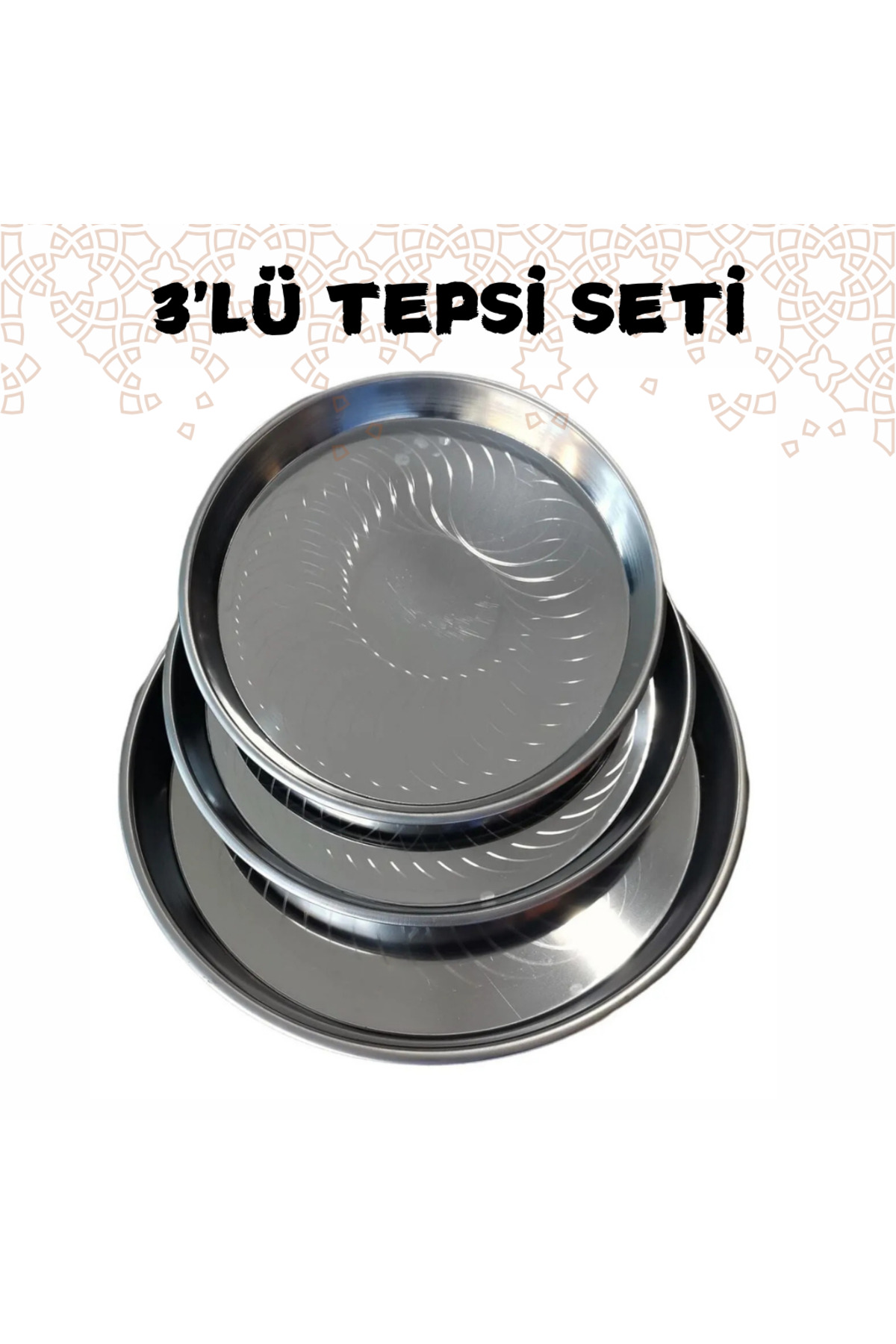 alaskahome 3 Boy Krom Çelik Fırın Tepsi, Tepsi Seti Takımı, Paslanmaz ...