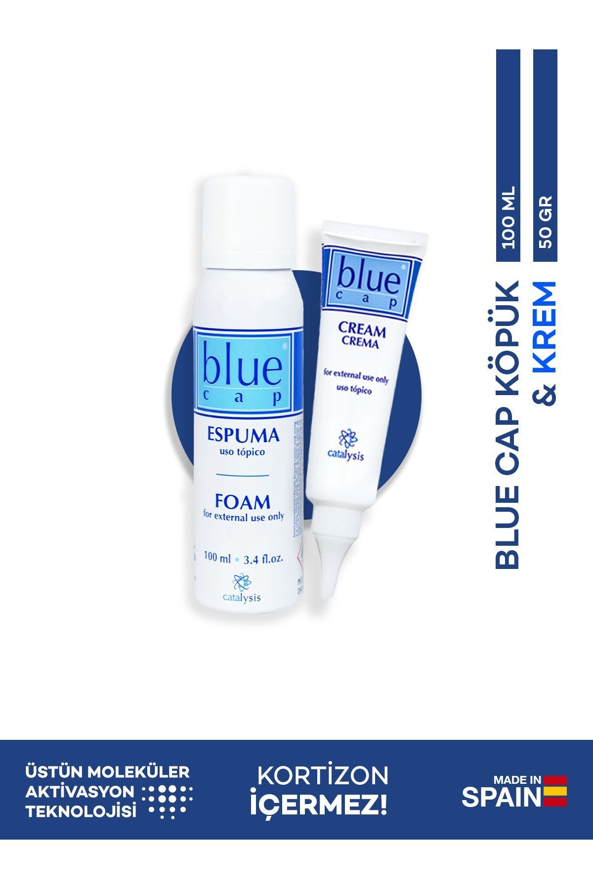 Blue Cap Köpük 100 ml Krem 50 gr Ultra Nemlendirici Set - Kortizonsuz ...