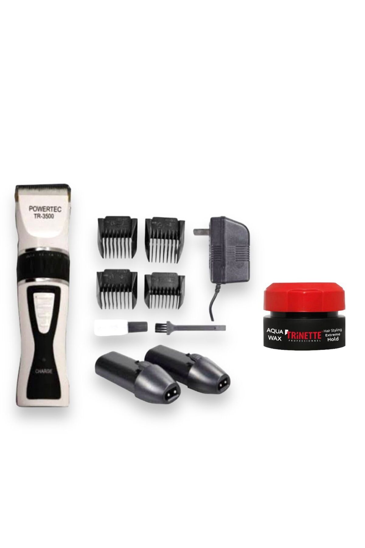 Powertec tr 3500 Tıraş Makinası + Saç Şekillendirici Wax Hediyeli ...