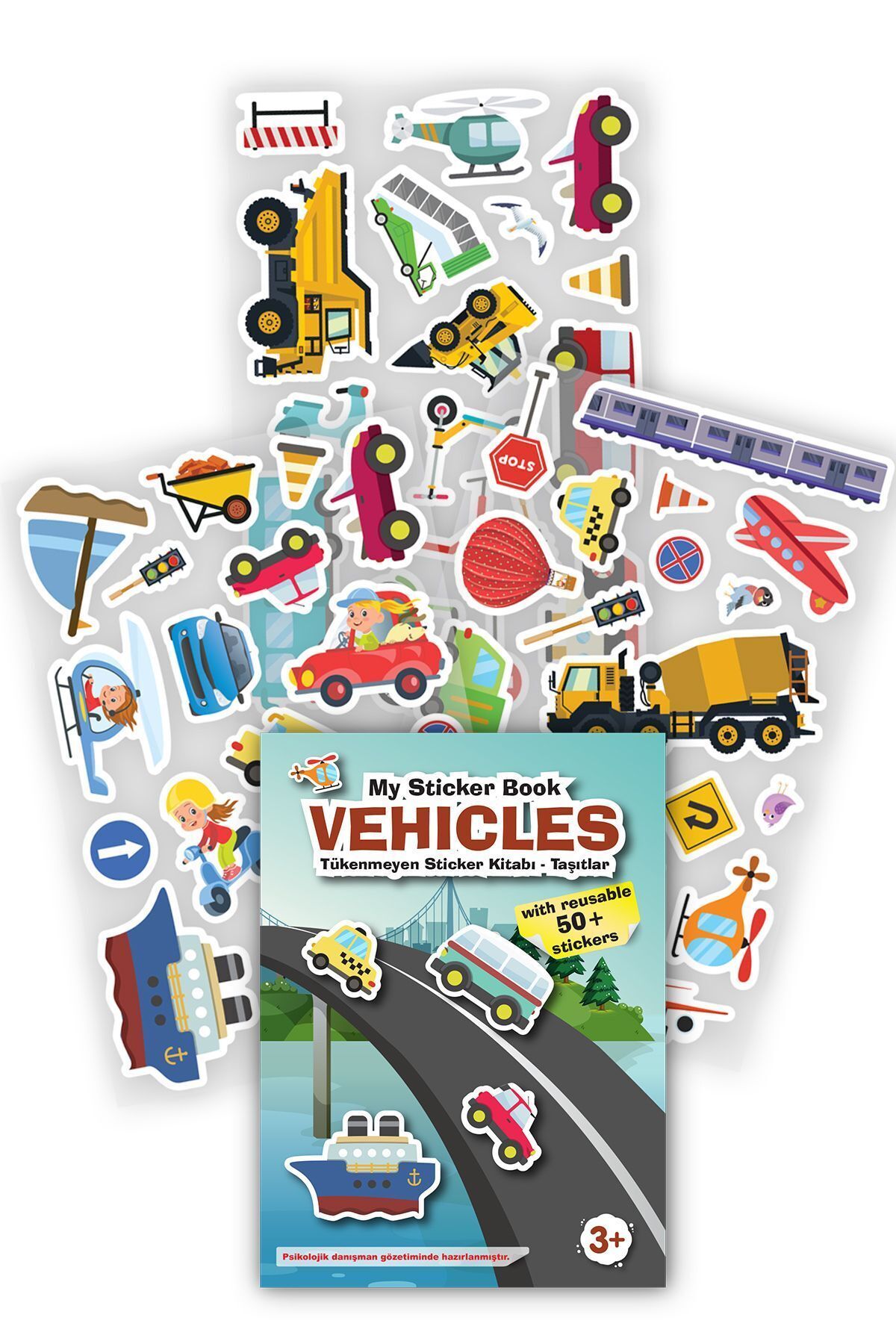 MERT BEBEK MY STİCKER BOOK '' VEHİCLES'' , TÜKENMEYEN STİCKER KİTABIM ...