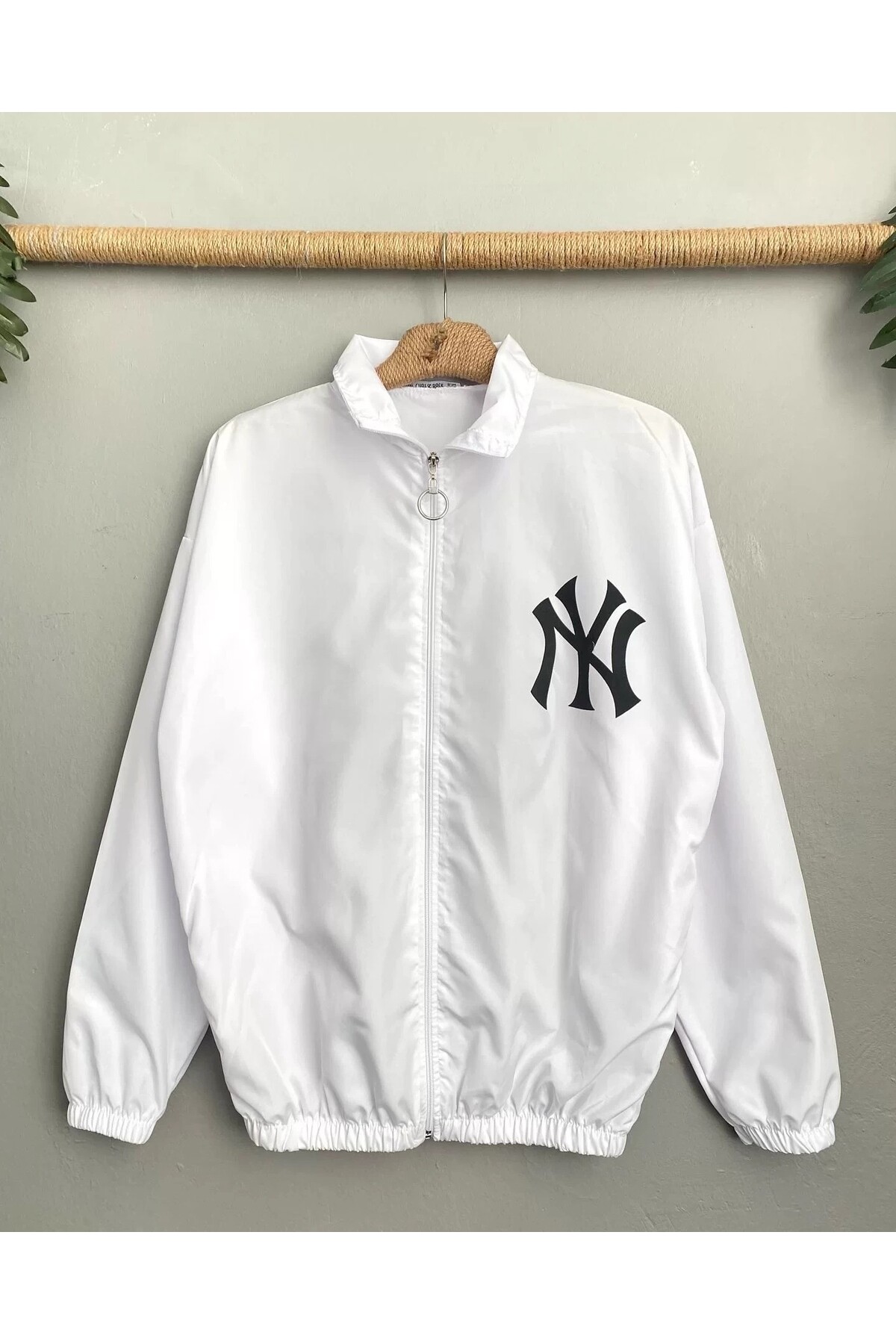 Lushen Unisex Paraşüt Kumaş Oversize Dijital Baskılı Siyah Rüzgarlık ...