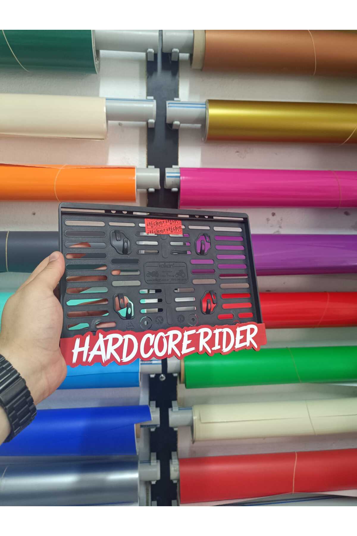 Sticker Works Hard Core Rider Motor Plakalık ( Kırmızı - Beyaz ) Fiyatı ...