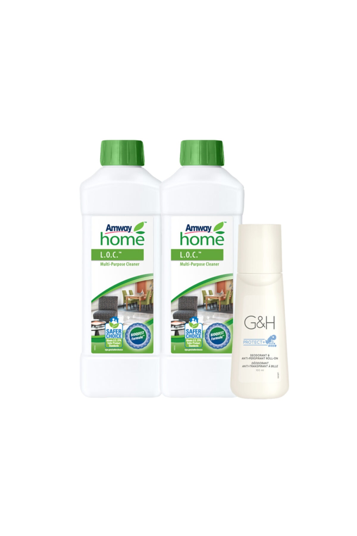 Amway Loc Çok Amaçlı Genel Temizleyici 1 lt 2 Adet g&h Protect Rollon ...