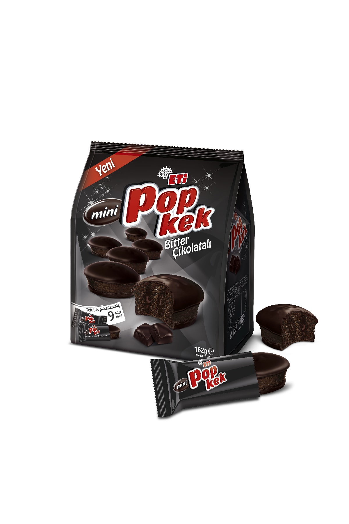 Eti Popkek Mini Bitter Çikolatalı Kek 162 g x 10 Adet - Fiyatı, Yorumları