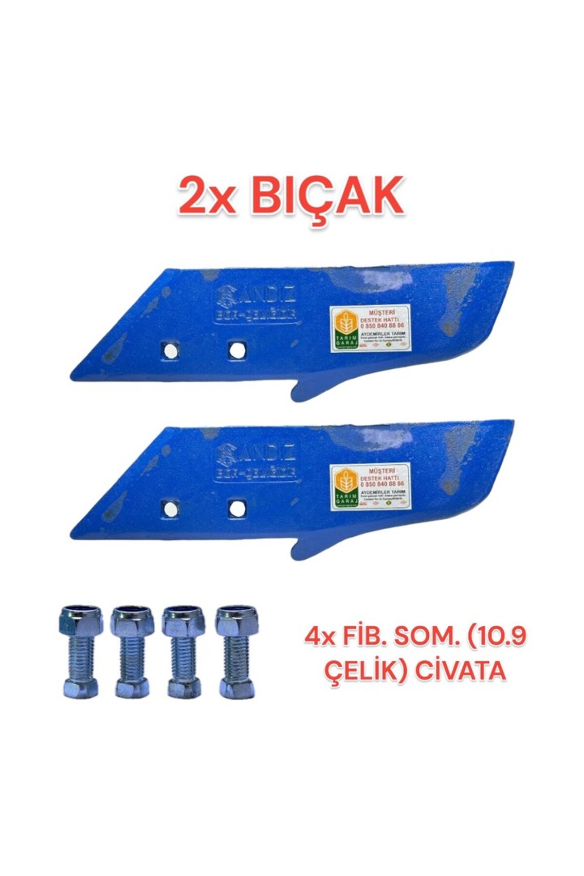 TarımGaraj Ünlü Pulluk Bıçağı Andız Uç Demiri Civatalı-2 Adet - Fiyatı ...