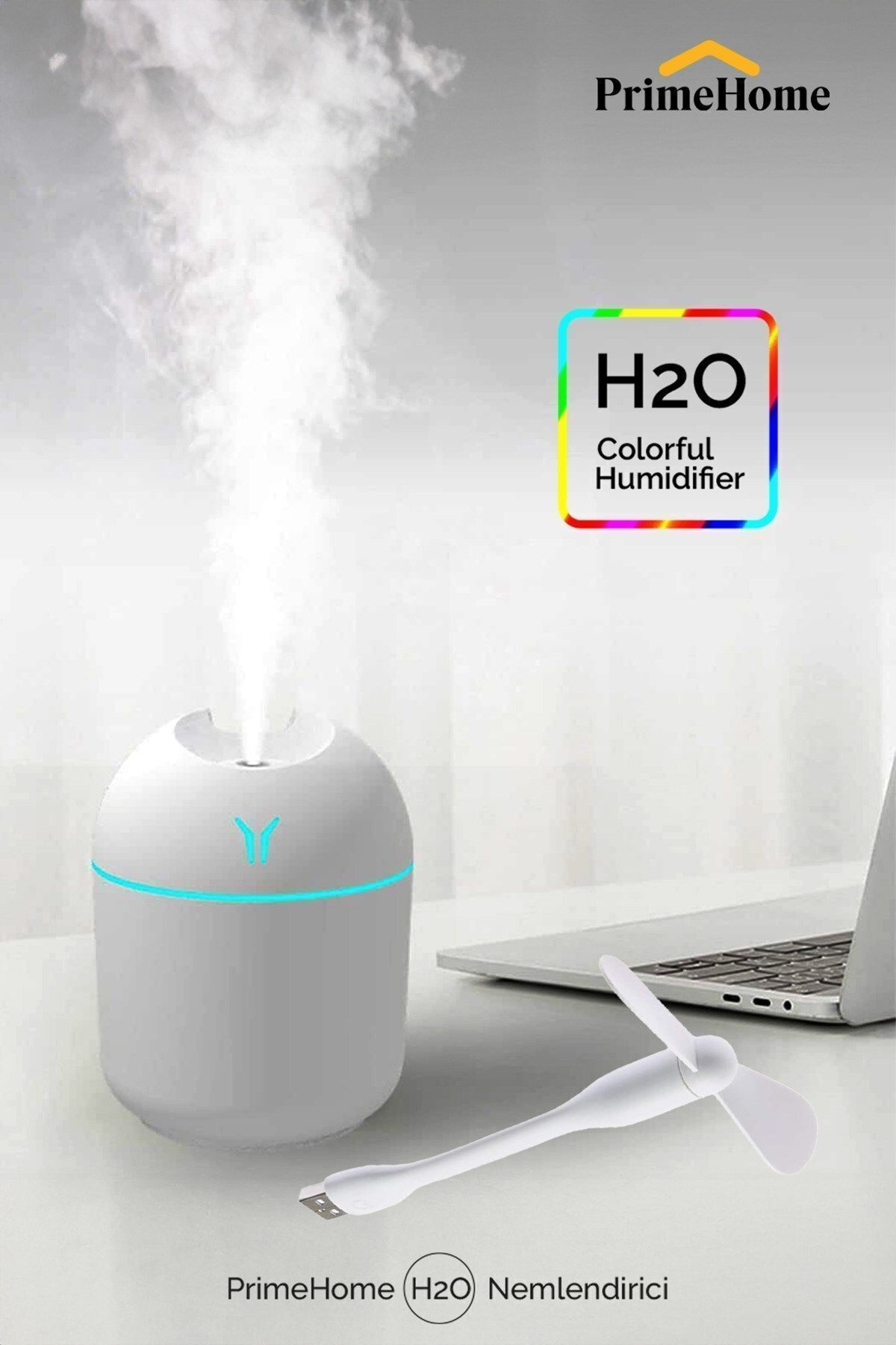PRİME HOME H2o Humidifier pervaneli Ultrasonik Oda Nemlendirici Koku ...