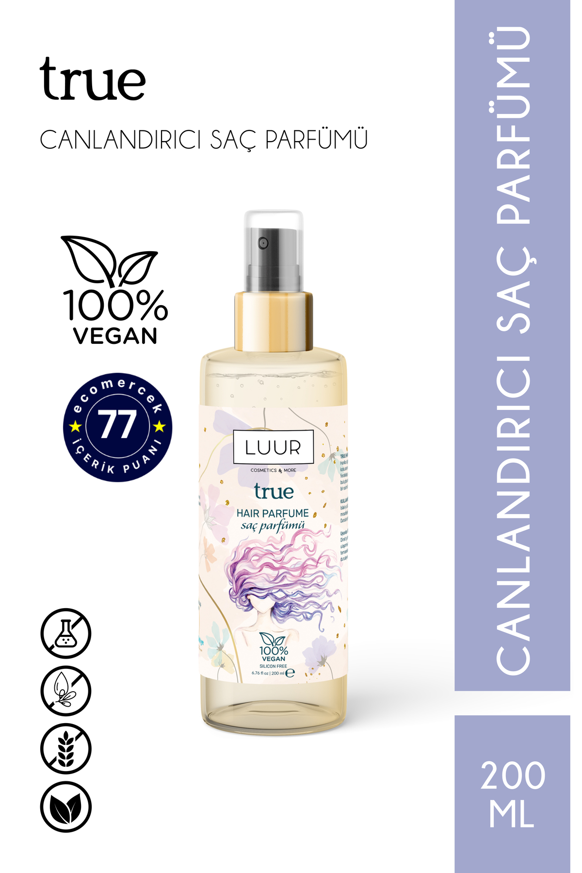 LUUR COSMETICS & MORE True Saç Parfümü 200 ml Fiyatı, Yorumları - Trendyol