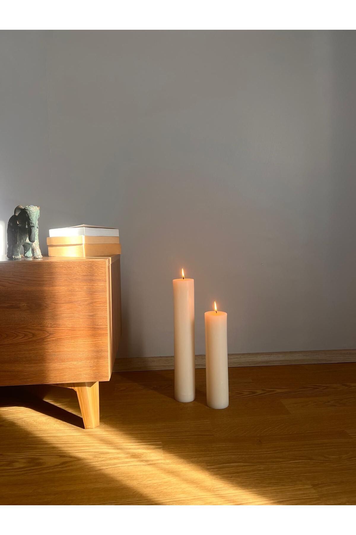 Luz&Brillante 2’li Beyaz Kokulu Mum Seti Büyük El yapımı Mum - Fiyatı ...