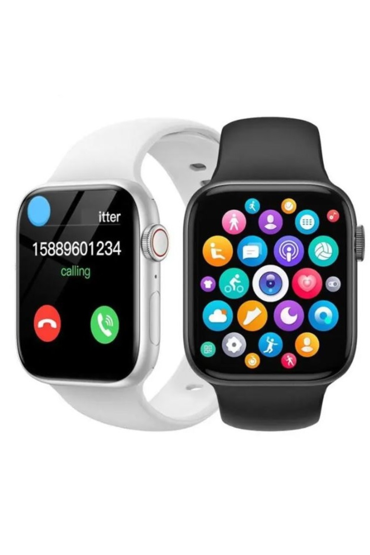 GOLD AKSESUAR Beyaz ve Siyah Kordonlu Siyah Kasa AKILLI SAAT - Fiyatı ...