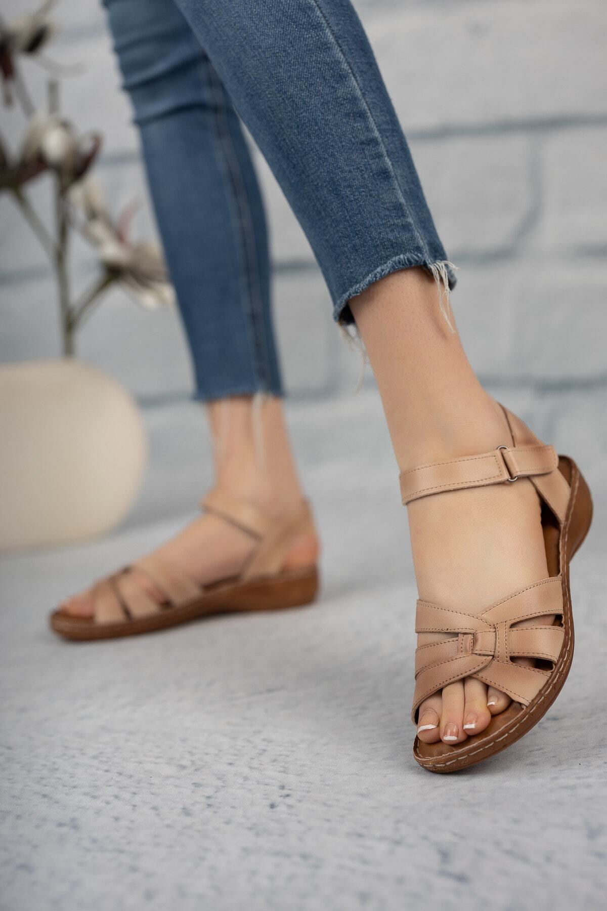 Khayt Anatomical Orthopedic Genuine Leather Women's Slippers Sandals ...