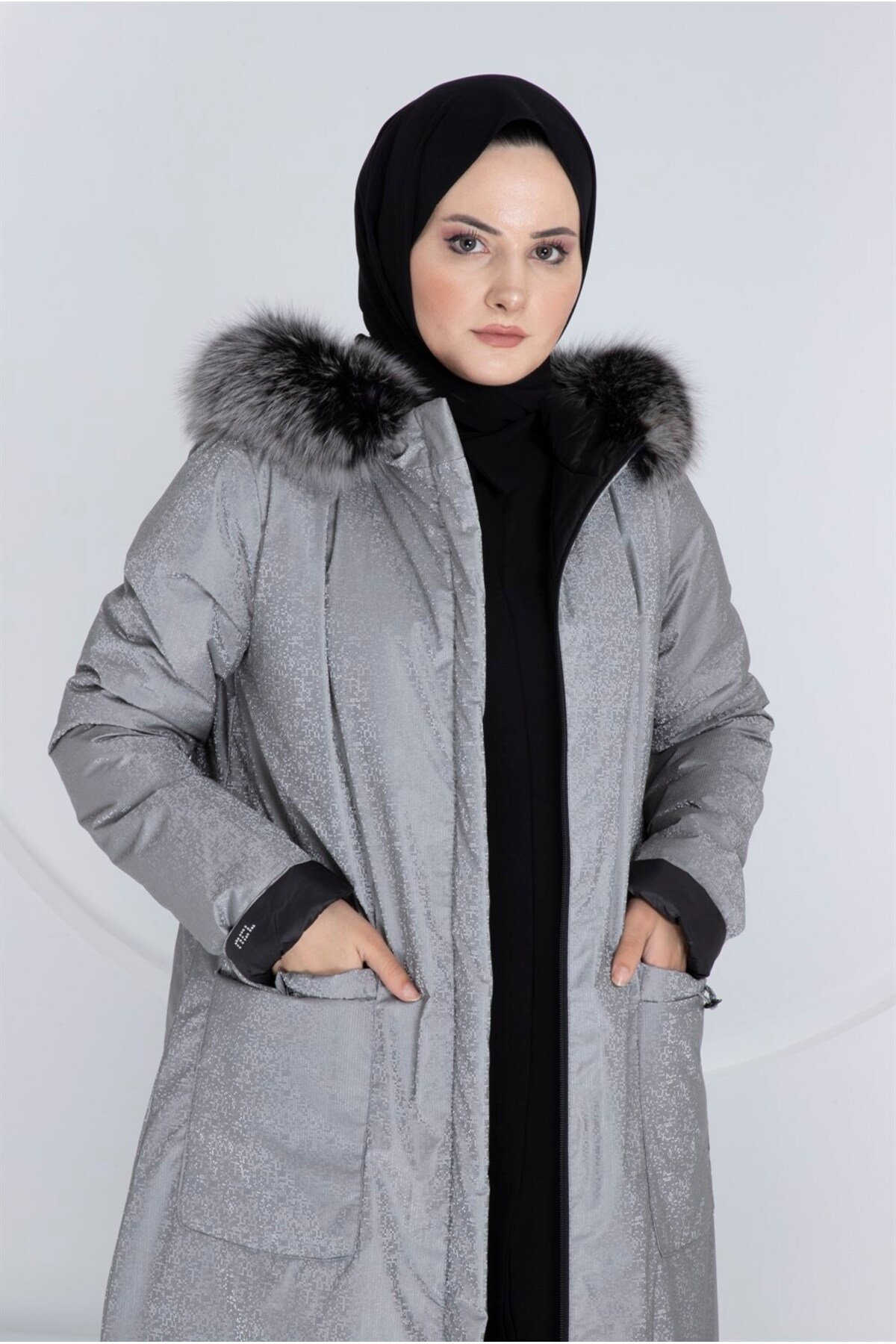 OUTLET Çift taraflı ncl manto siyah gri 22546 Fiyatı, Yorumları - Trendyol