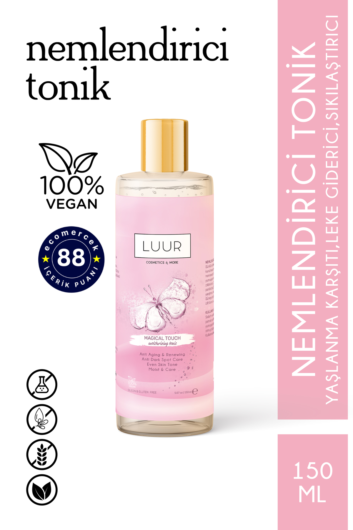 LUUR COSMETICS & MORE Tonik Leke Karşıtı Arındırıcı Nemlendirici Anti ...