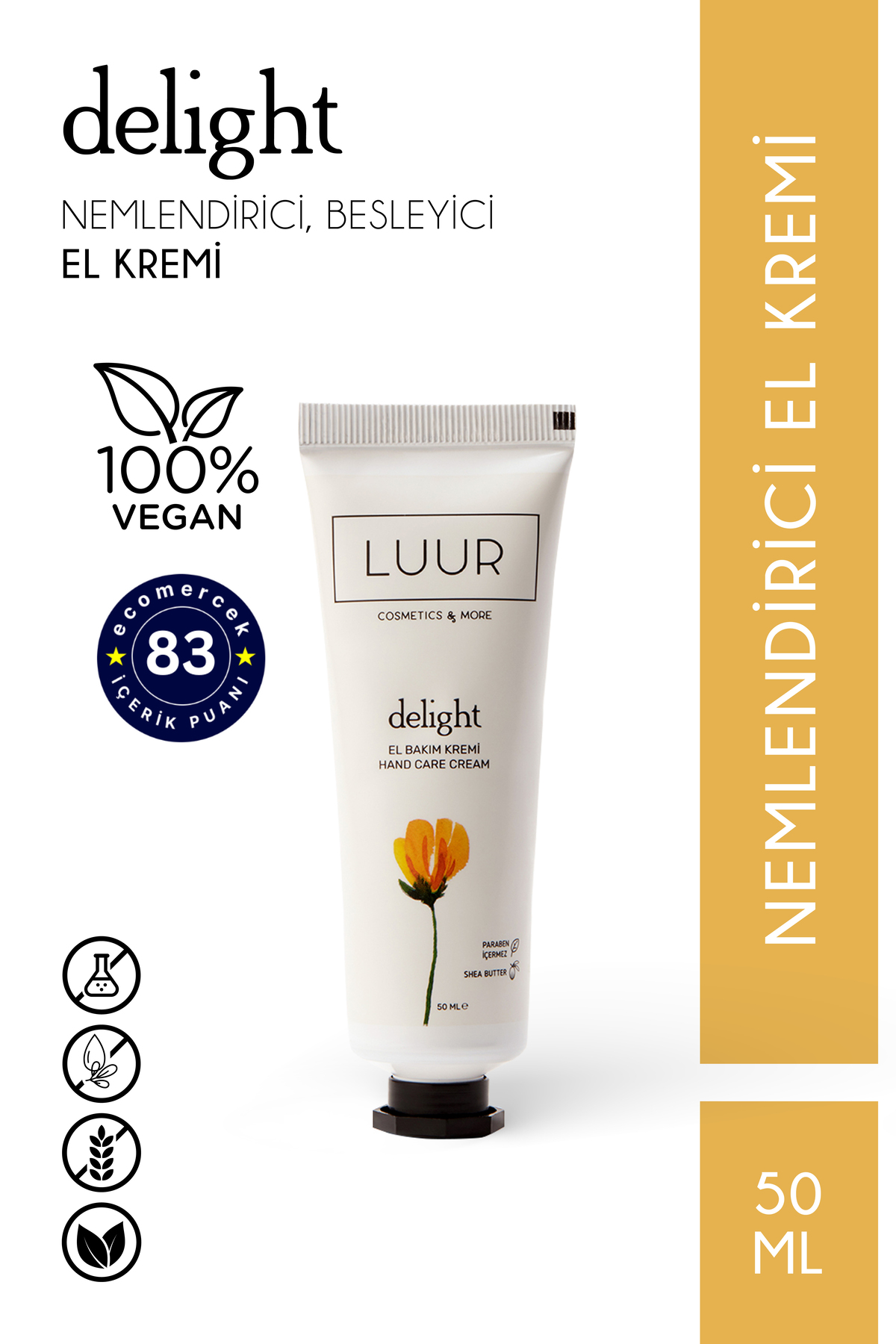 LUUR COSMETICS & MORE Delight El Bakım Kremi Yoğun Nemlendirici ...