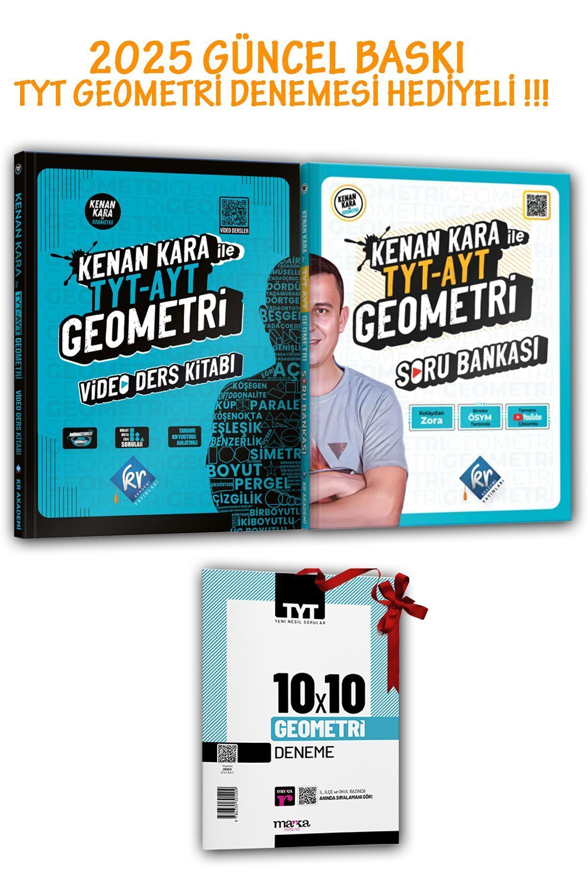 Fix Yayınları 2025 TYT-AYT Geometri Video Ders Kitabı + Soru Bankası Kenan Kara KR Akademi ...