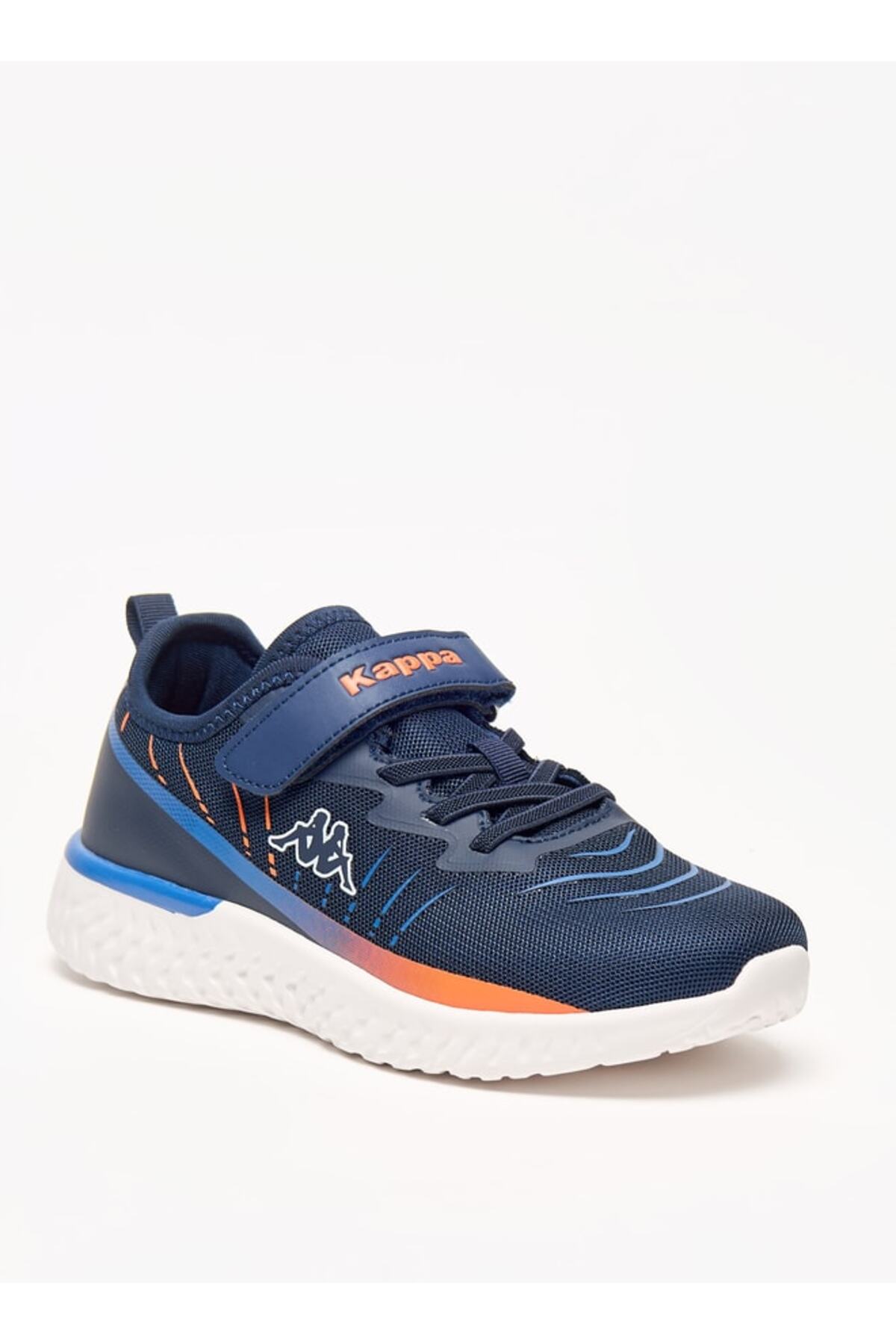 Kappa Boys' Logo Detail Sports Shoes with Hook and Loop Closure- Trendyol