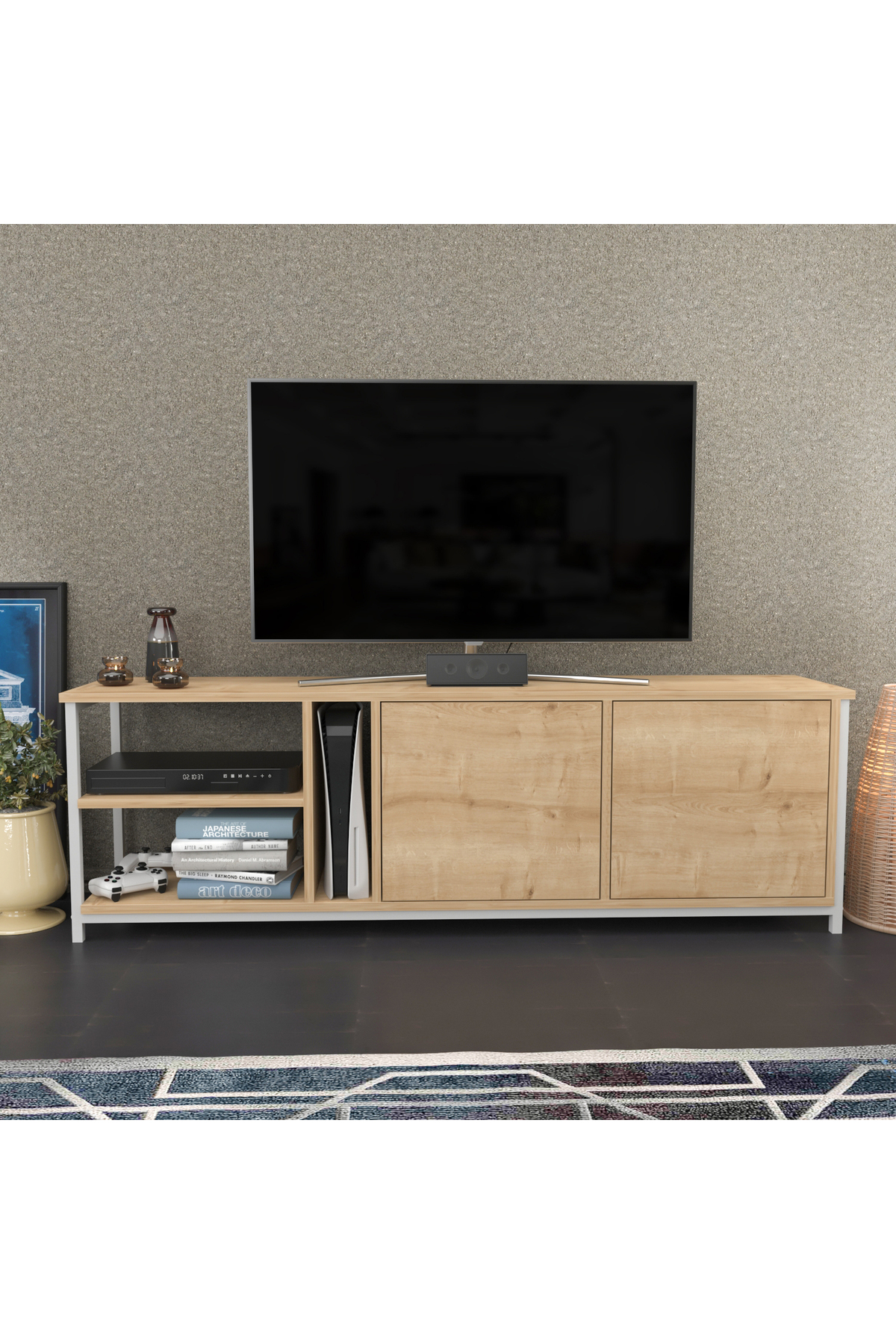 Decorotika PRİMROSE TV ÜNİTESİ BEYAZ SAFİRMEŞE Fiyatı, Yorumları - Trendyol
