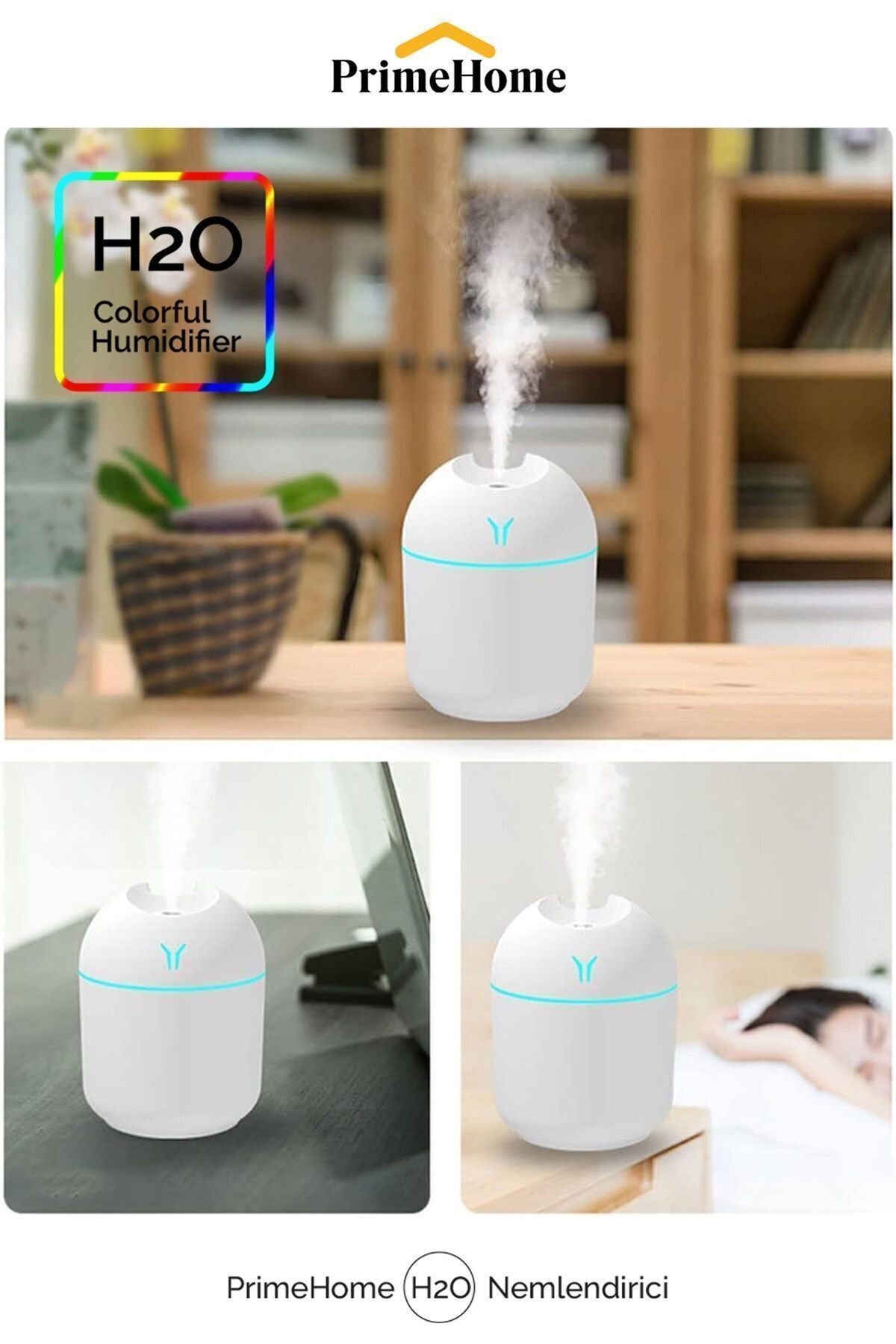 PRİME HOME H2o Humidifier pervaneli Ultrasonik Oda Nemlendirici Koku ...