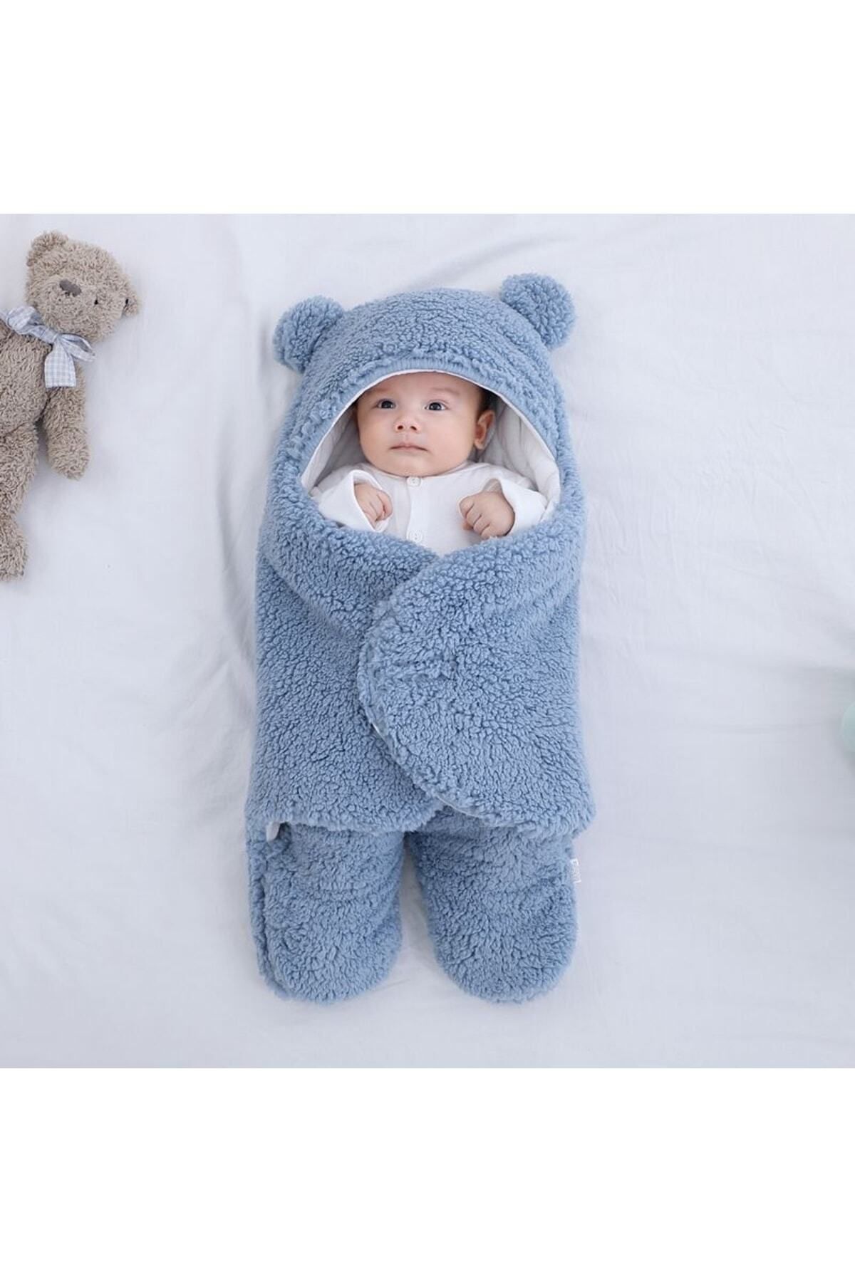 Hilyus 0-12 Ay Bebek Dış Kundak Welsoft Battaniye Ayaklı Model Mavi - Fiyatı, Yorumları