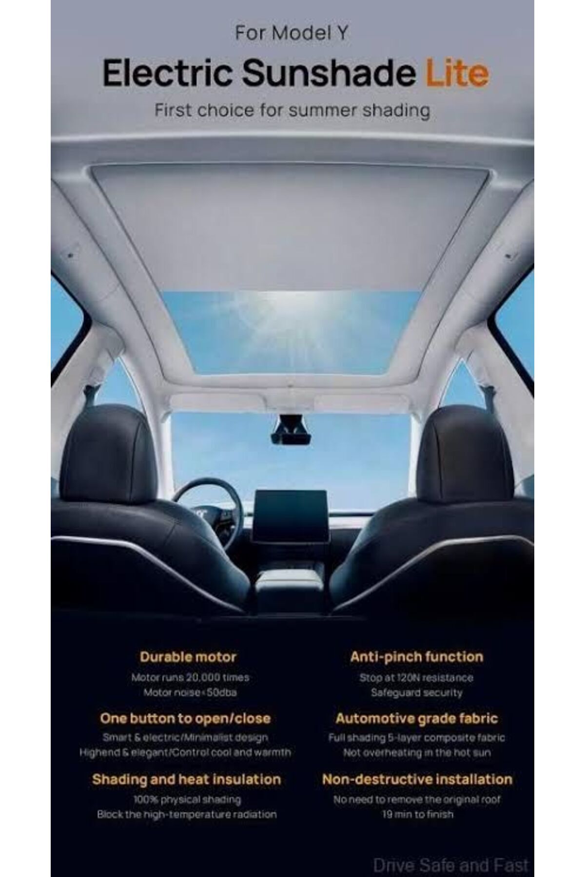 TESLA Model Y Elektrikli Tavan Perdesi - Fiyatı, Yorumları