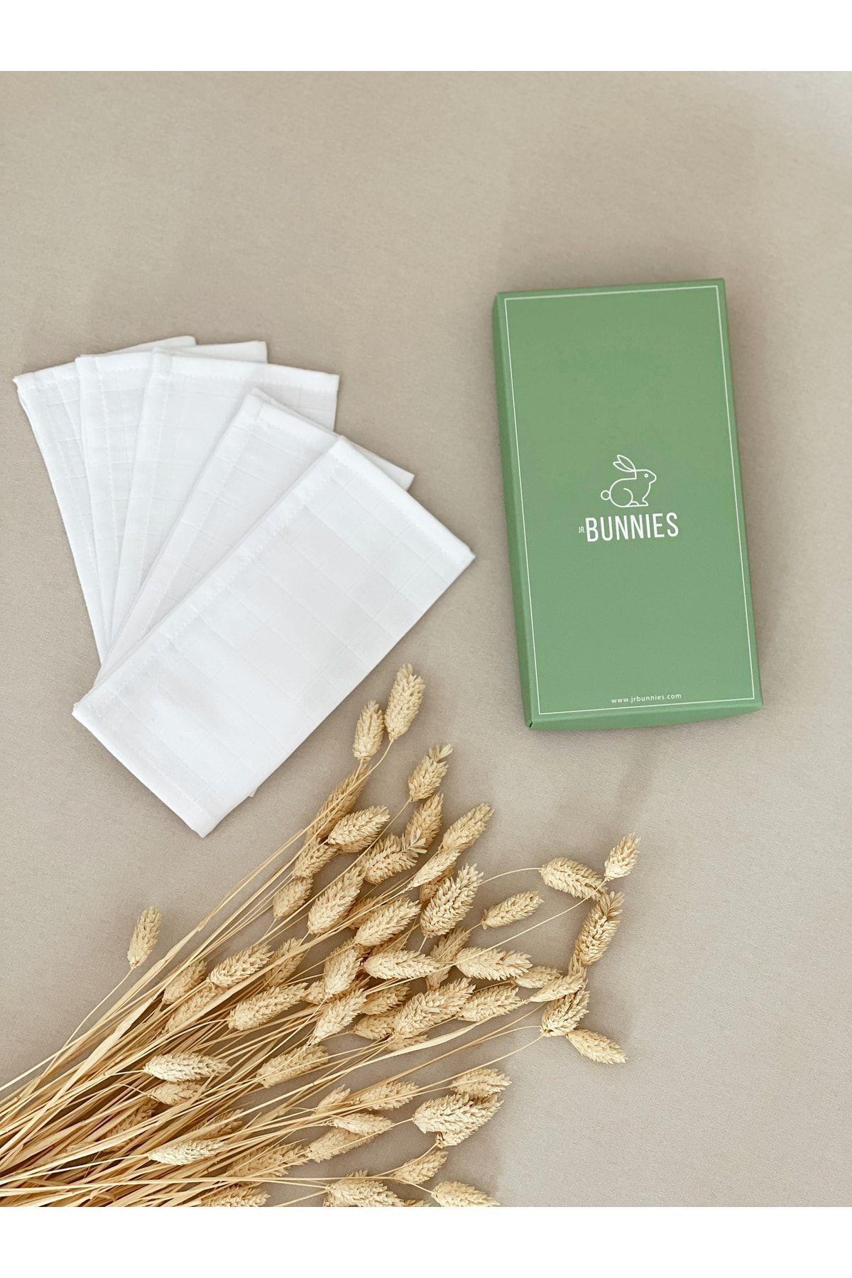 Jr Bunnies %100 Pamuk Müslin Ağız Mendili 20x20 (KAR BEYAZ) Fiyatı ...