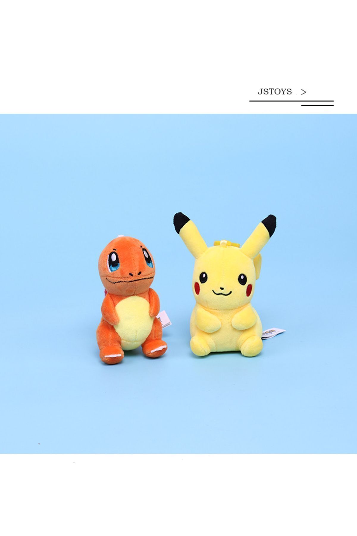 Takara Tomy 2li Charmander ve Pikachu 12cm Pokemon peluş oyuncak figür ...