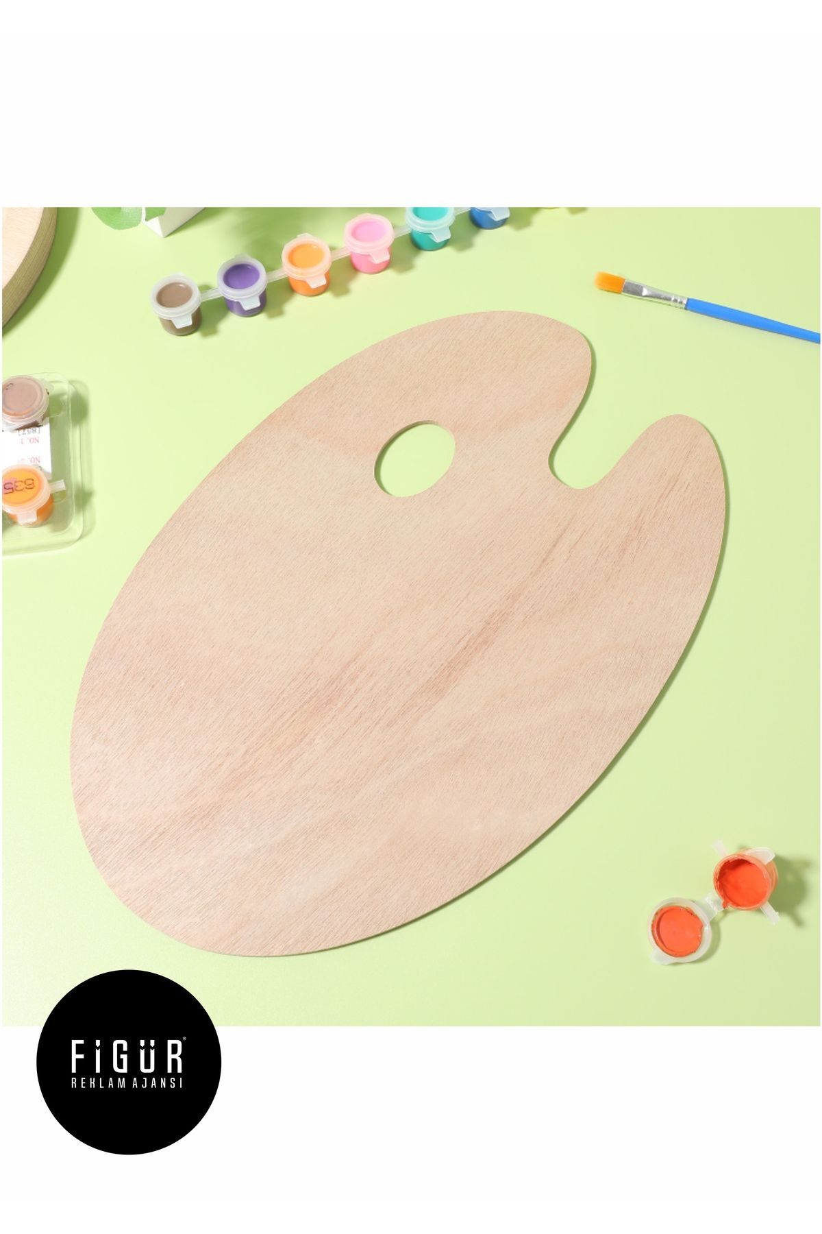 Figür Reklam Ajansı Ahşap palet güzel sanatlar yağlıboya paleti guaj ...