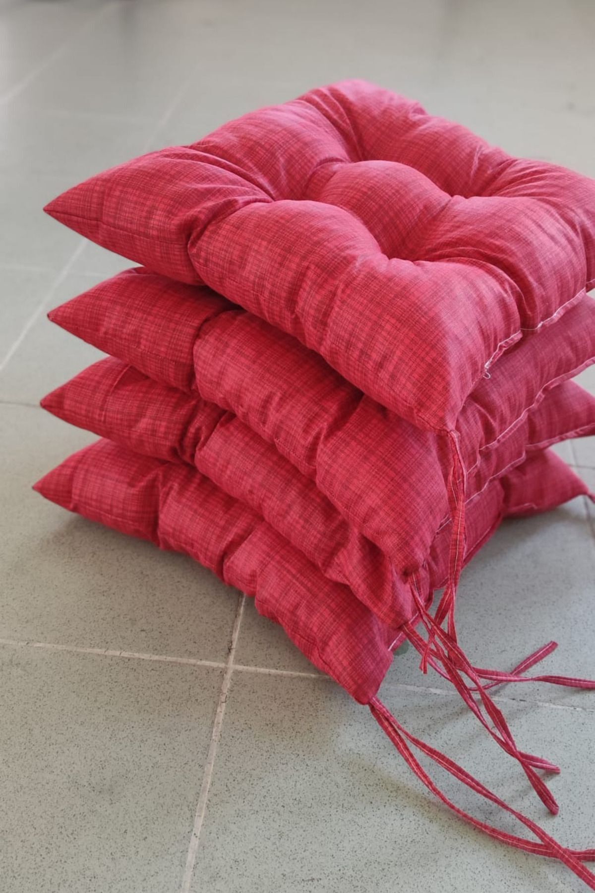 NMHC Kare Kırmızı Sandalye Minderi 40 X 40 Cm | Bahçe Balkon Minderi ...