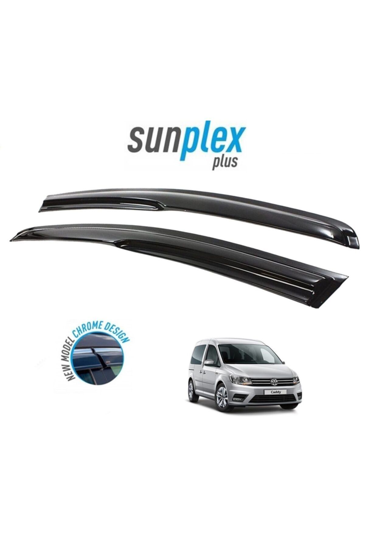 SUNPLEX Vw Caddy 2003-2020 Modeller Için Cam Rüzgarlığı (mugen) 2 Prç ...
