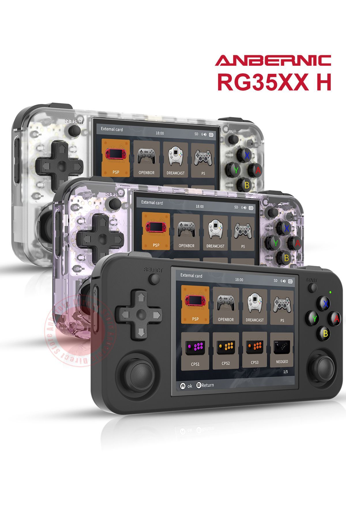 Choice ANBERNIC RG35XX H Handheld Game Console Linux 3.5 inch IPS ...