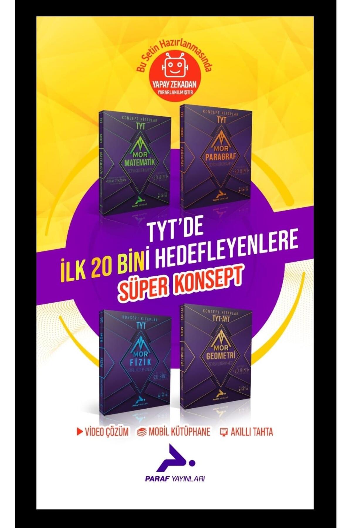 PRF Paraf Yayınları Paraf TYT De İlk 20 Bini Hedefleyenlere Süper Konsept 4 lü Set Fiyatı ...