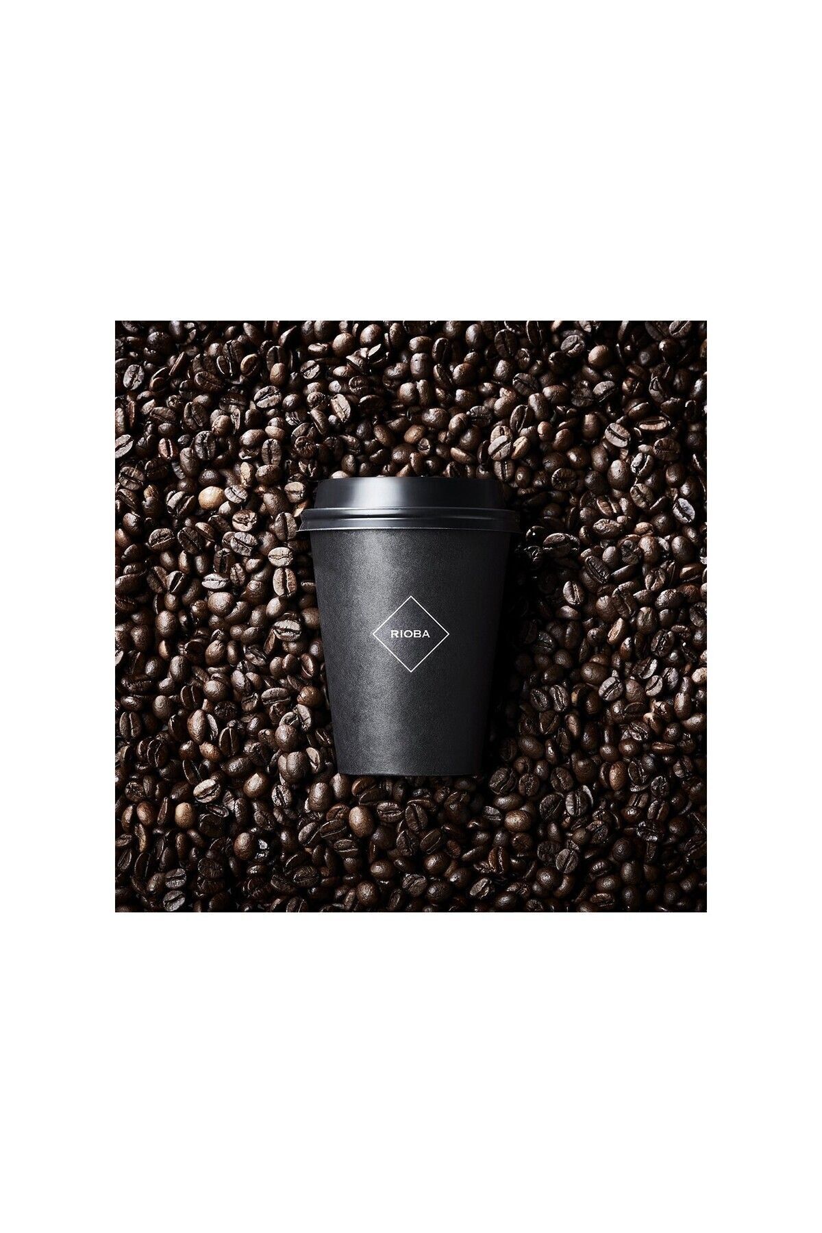 Rioba Cup 9 Oz Siyah Kapaklı Karton Bardak Kahve Çay Kağıt Bardak 250 ...