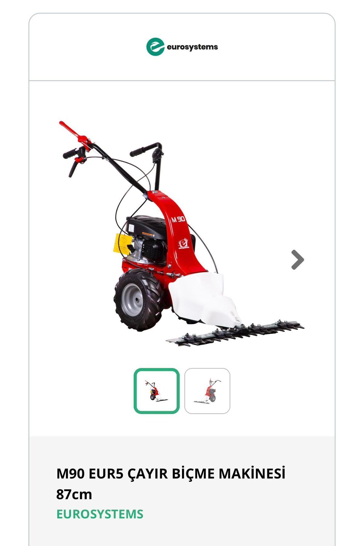 Eurosystems M90 EUR5 ÇAYIR BİÇME MAKİNESİ 87cm EUROSYSTEMS - Fiyatı ...