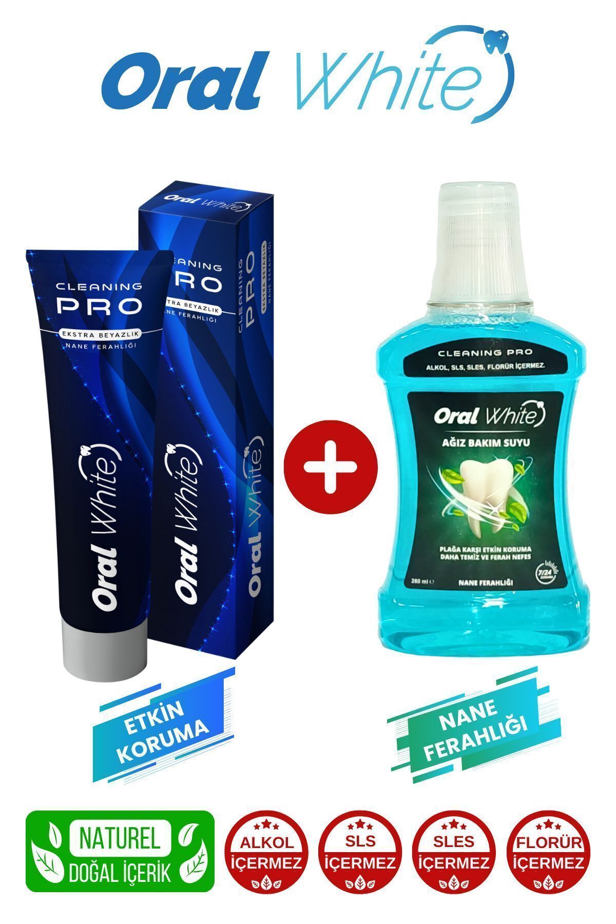 Oral White Cleaning Pro Diş Macunu ve Ağız Bakım Suyu Set (75 ml + 280ml) Fiyatı, Yorumları ...