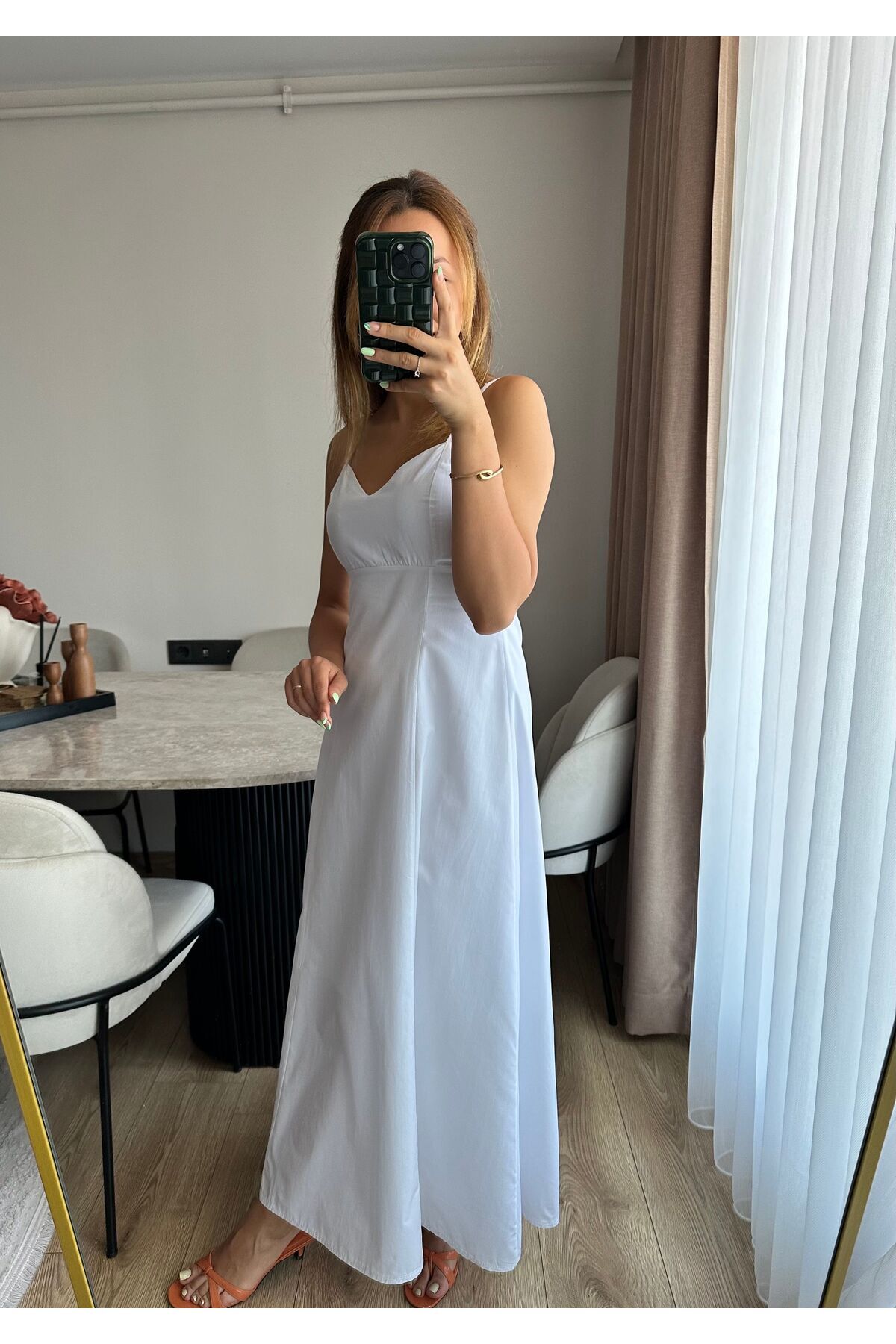 ESMA GÜL BUTİK Askılı Beyaz Elbise Fiyatı, Yorumları - Trendyol