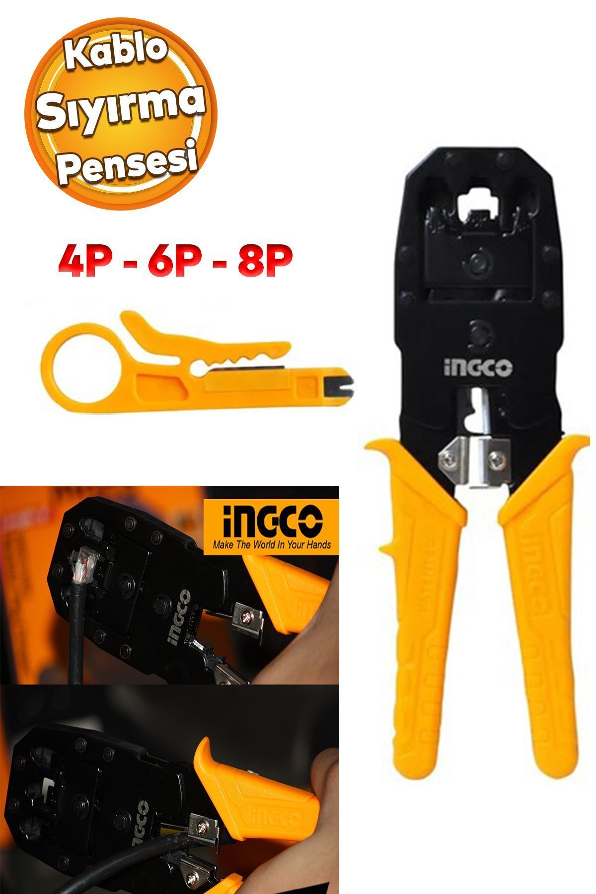 Ingco Profesyonel Pense Bilgisayarcı Network Bağlantı Telefon Kablo ...