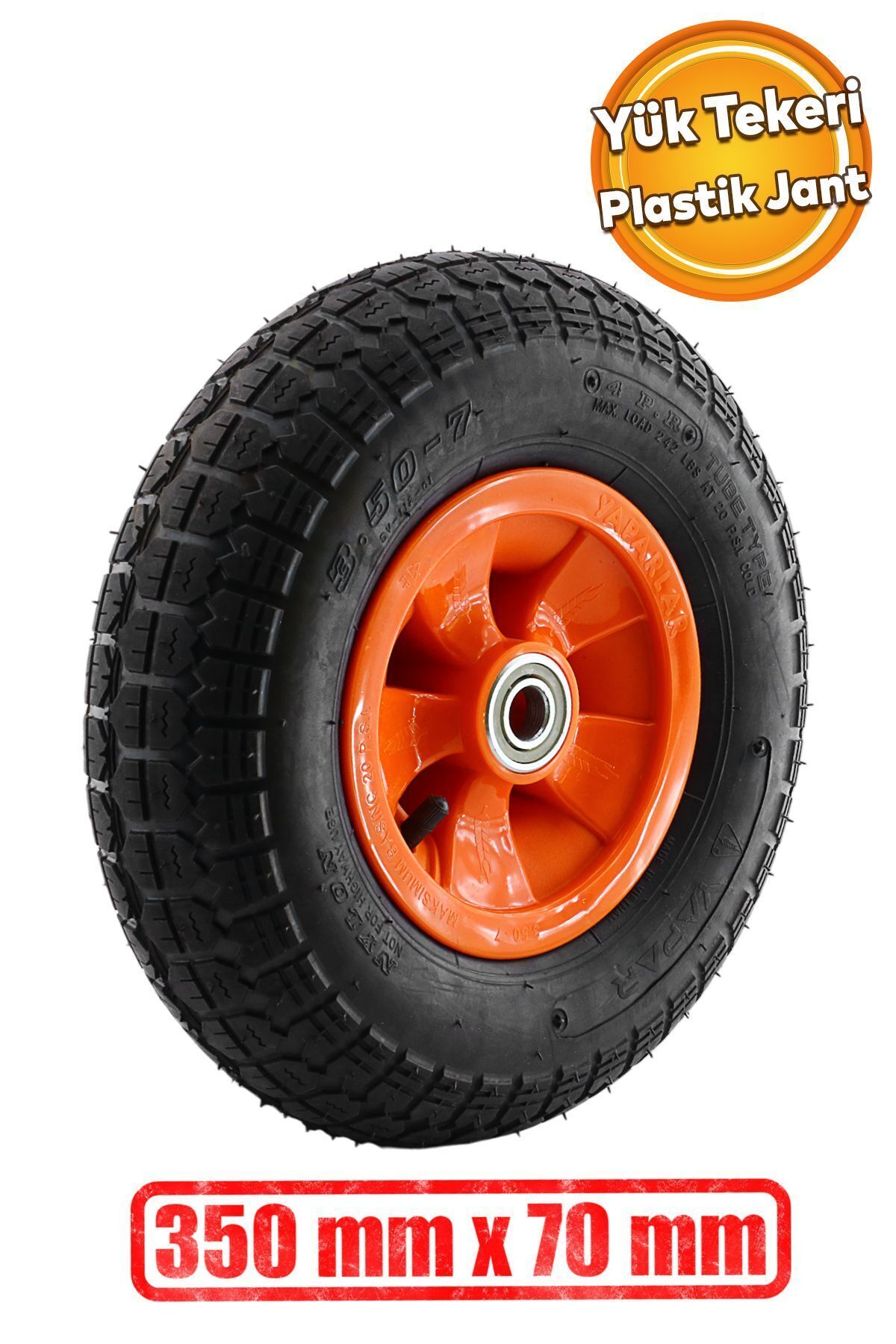 Badem10 El Arabası Yük Taşıma Tekeri Siboplu Bilyeli Rulmanlı Şişme ...