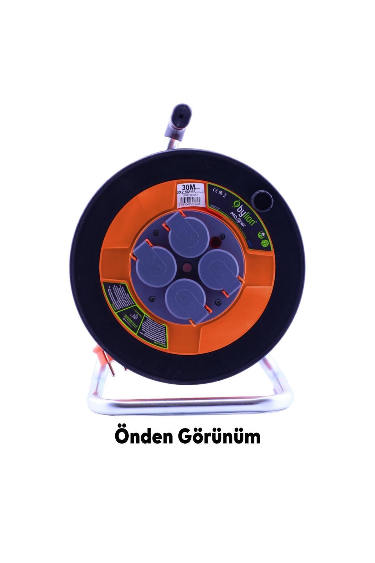 Badem10 Seyyar Ip44 Plastik Makaralı Kapaklı 4 Prizli Cca Uzatma Kablosu 3x2.5 Mm 30 Metre ...