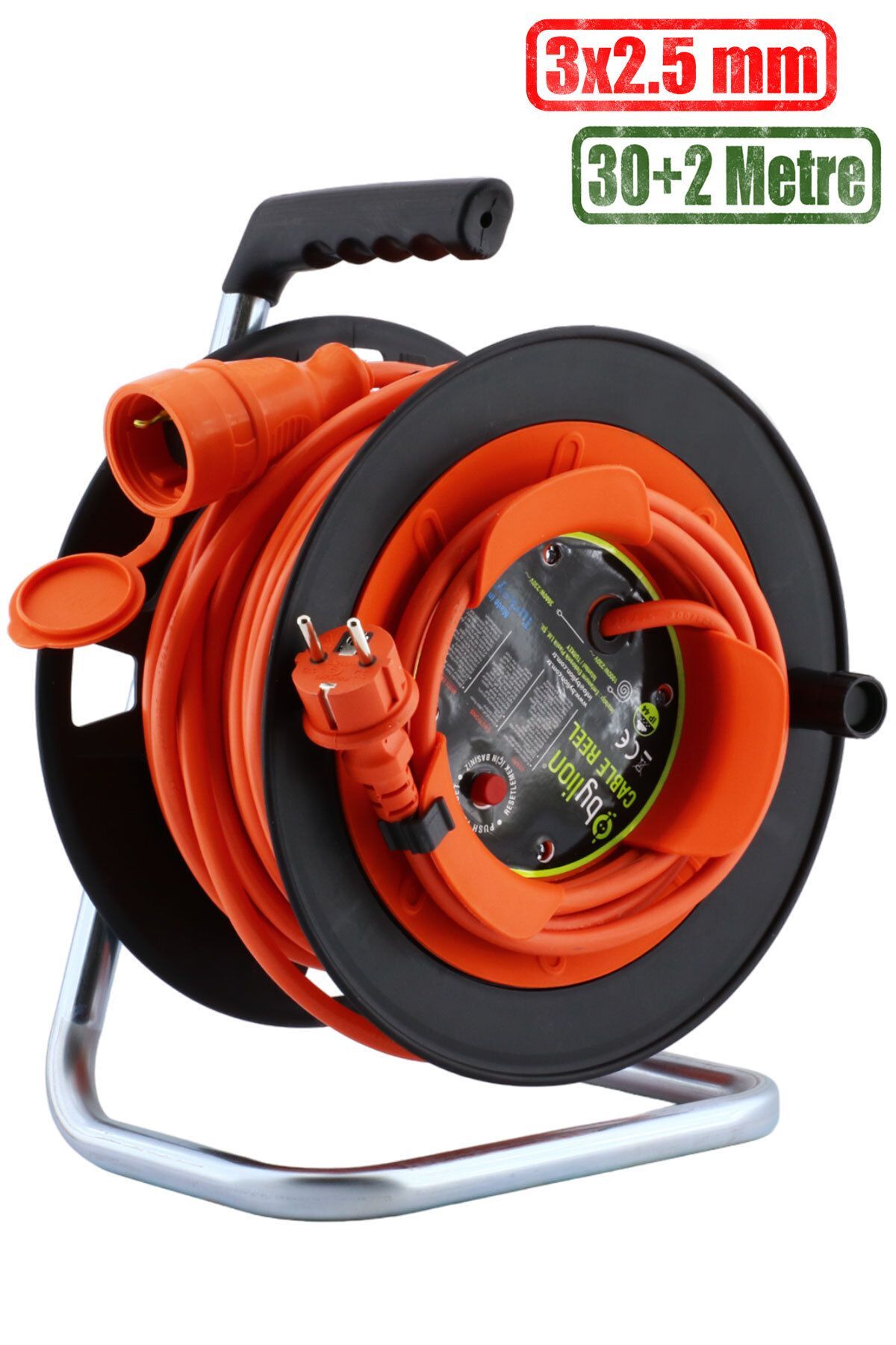 Bylion Makaralı Seyyar Kablo Uzatma Kablosu 3x2.5 Mm Ttr Cca Kablo 30 2 Metre - Fiyatı, Yorumları