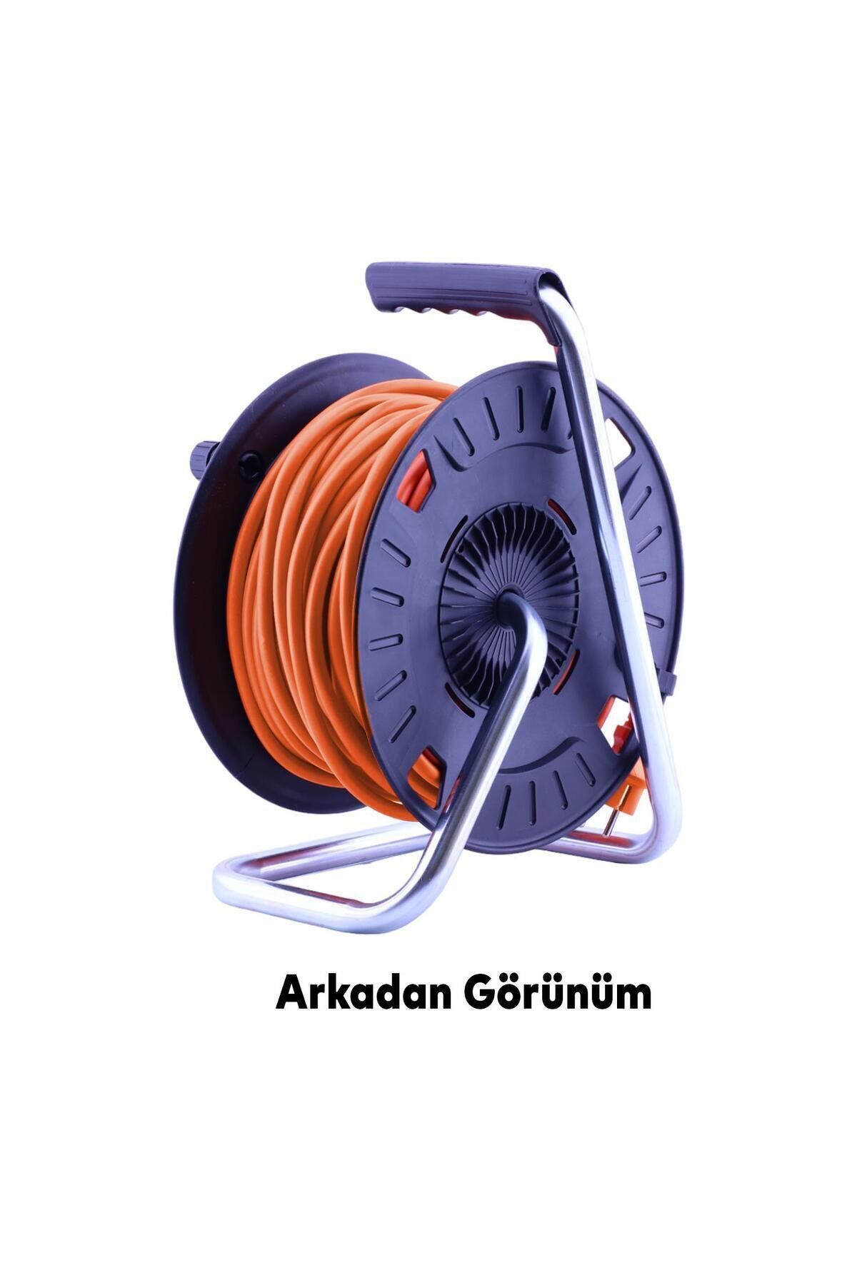 Badem10 Seyyar Ip44 Plastik Makaralı Kapaklı 4 Prizli Cca Uzatma Kablosu 3x2.5 Mm 30 Metre ...