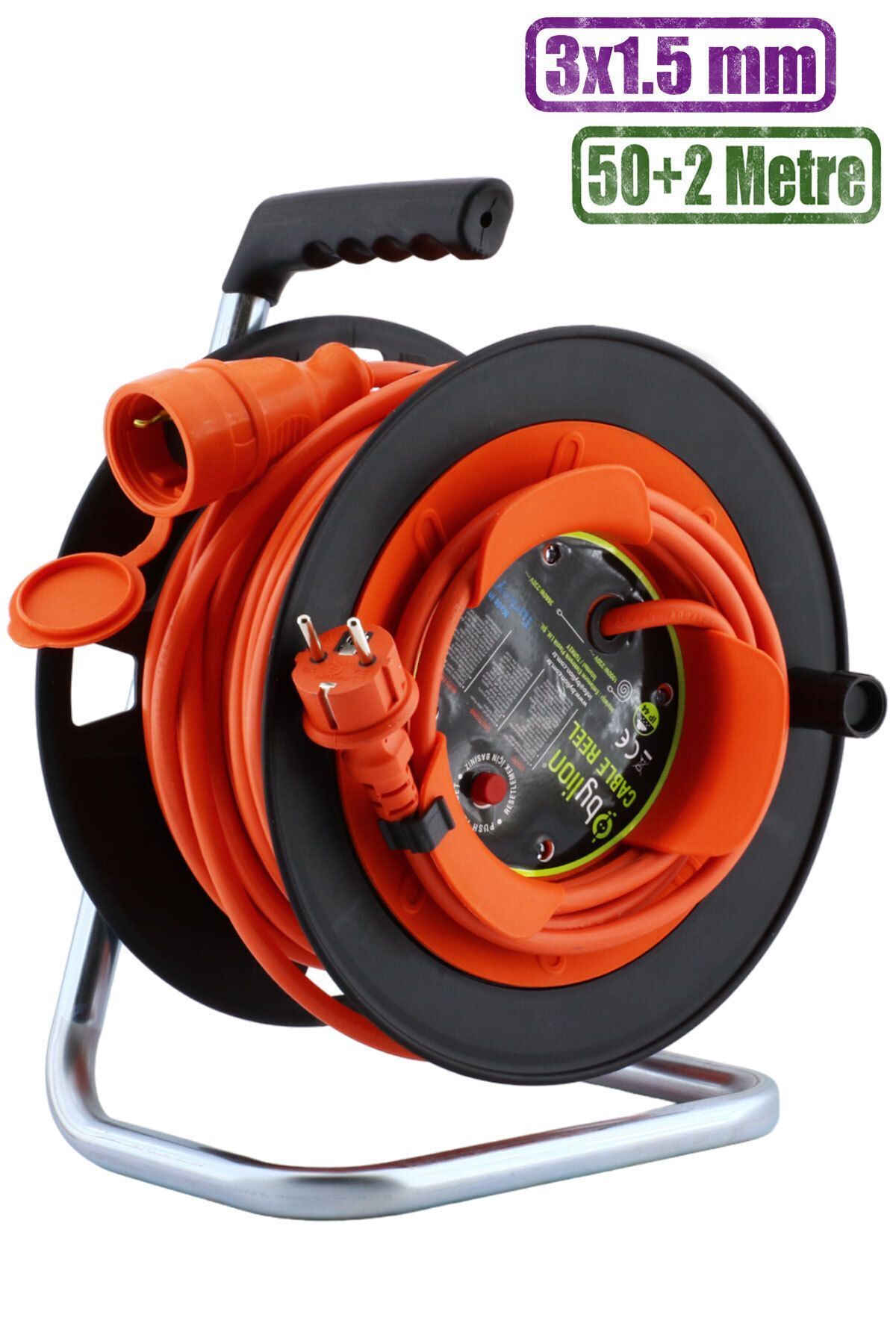 Bylion Makaralı Seyyar Kablo Uzatma Kablosu 3x1.5 Mm Cca Kablo 50 2 Metre - Fiyatı, Yorumları