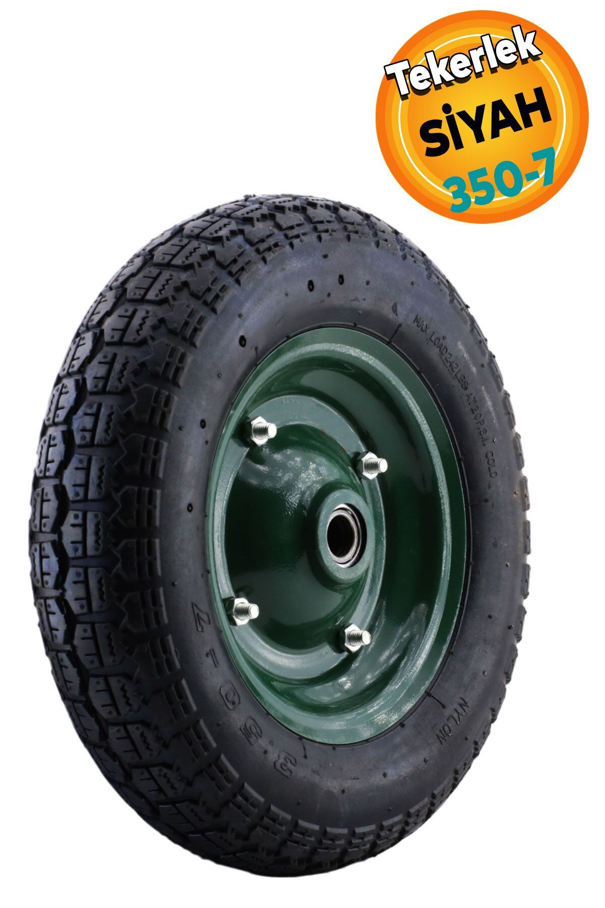 Badem10 El Araba Arabası Tekeri Tekerleği Havalı Bilyalı Yeşil Jant ...
