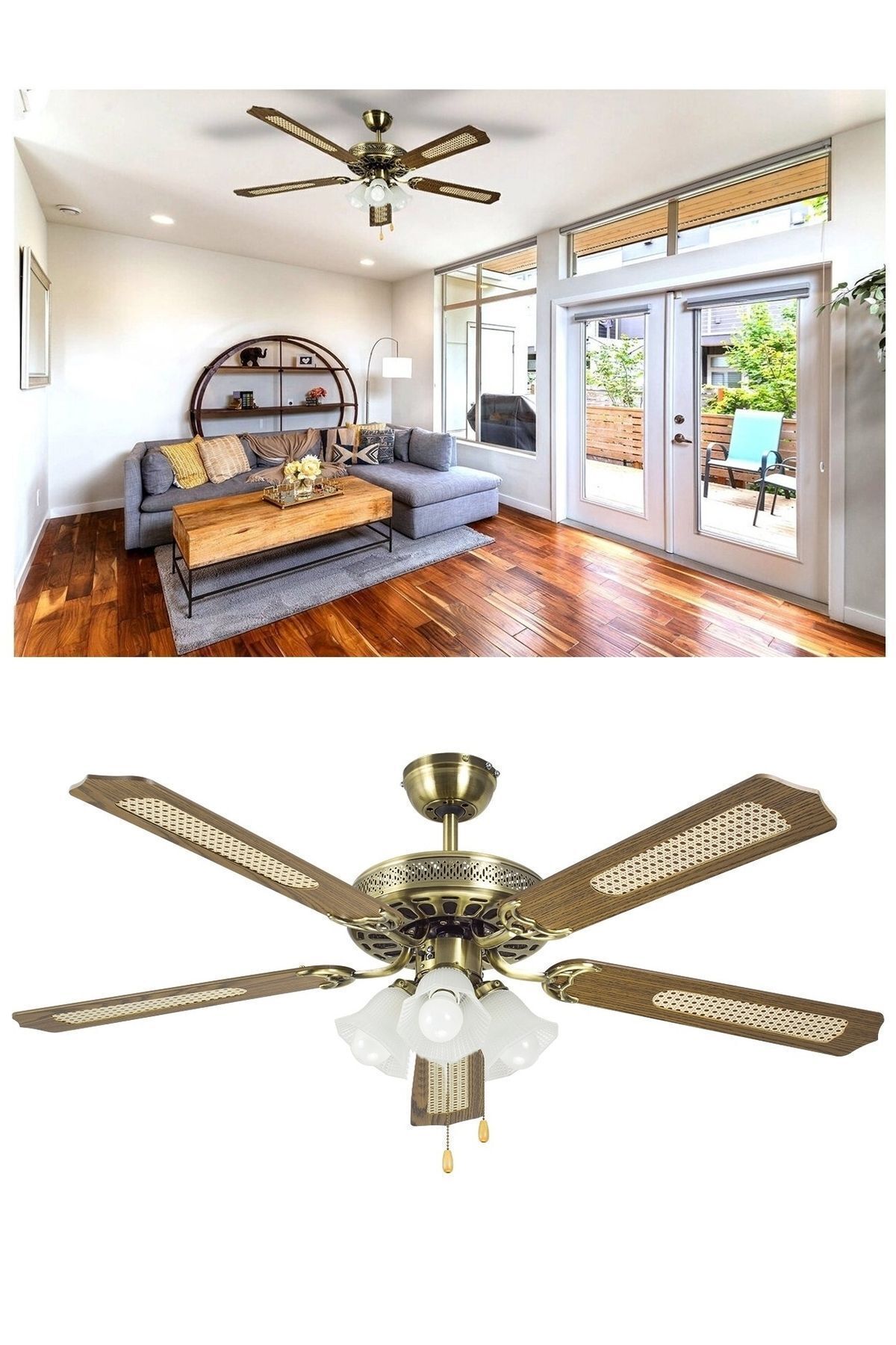 Magnotto Aydınlatmalı Tavan Vantilatörü Pervaneli Avize Lamba Işıklı ...