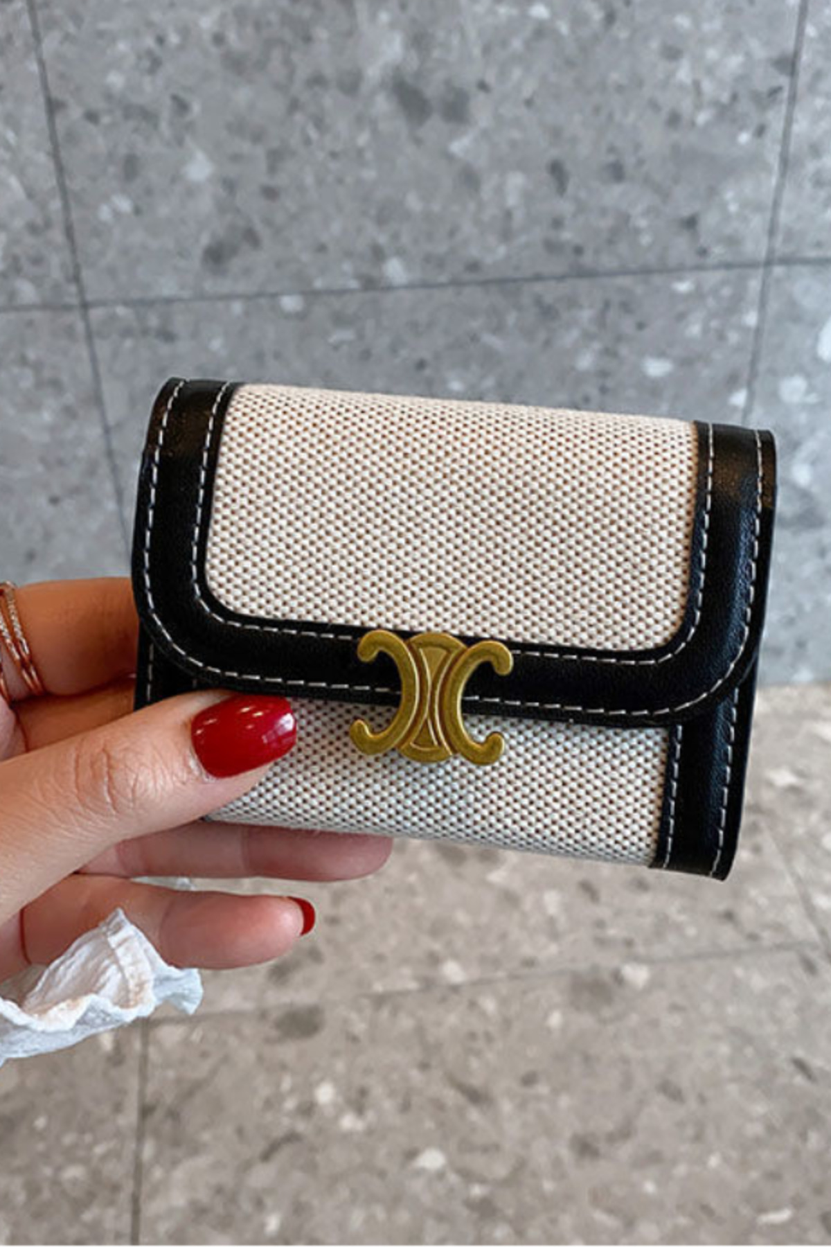 CARA CARO Akordeon Büyük Kapasiteli Bozuk Para Cüzdanı Taşınabilir Kart ...