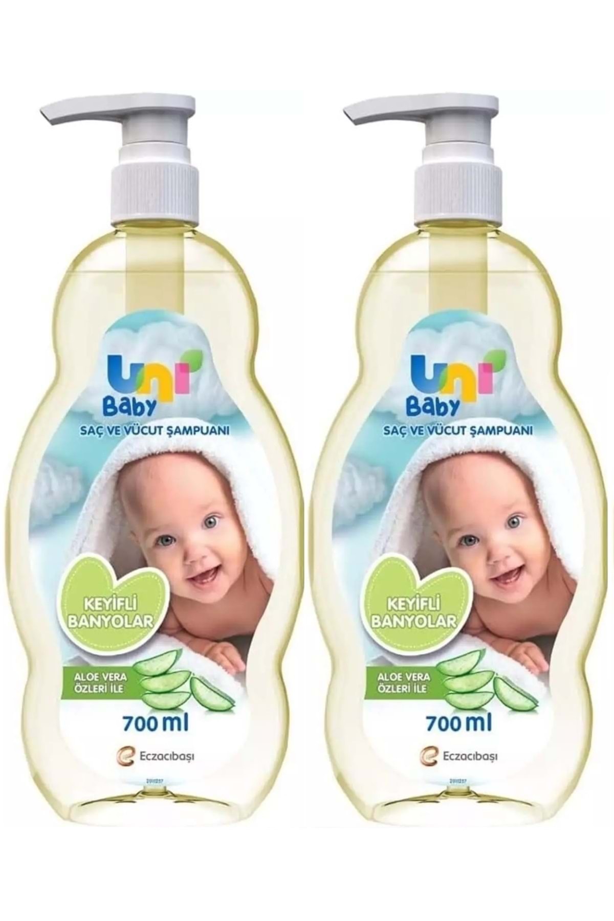 Uni Baby Bebek Şampuanı 700ML Keyifli Banyolar (Pompalı) (2 Li Set ...