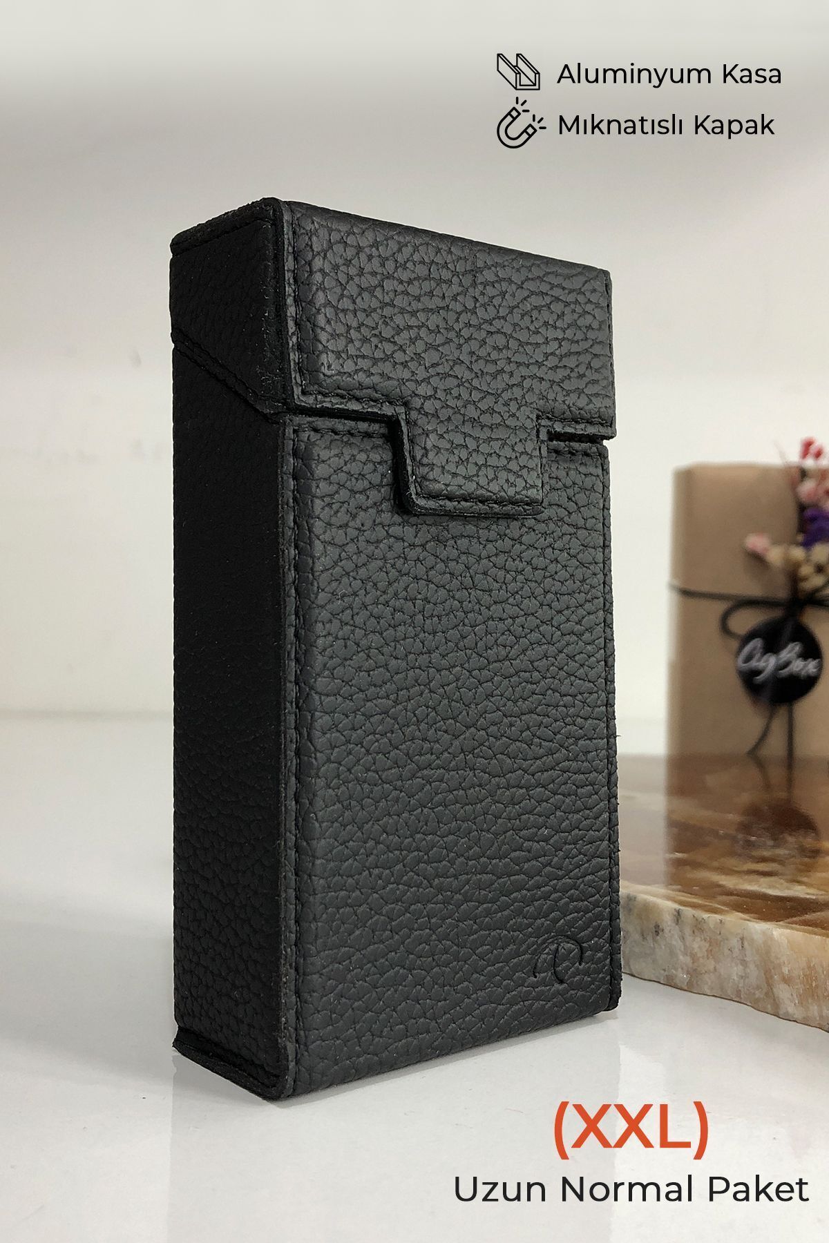 CIGBOXTR Long Cigarette Case Leather - (XXL) Long Regular Package ...