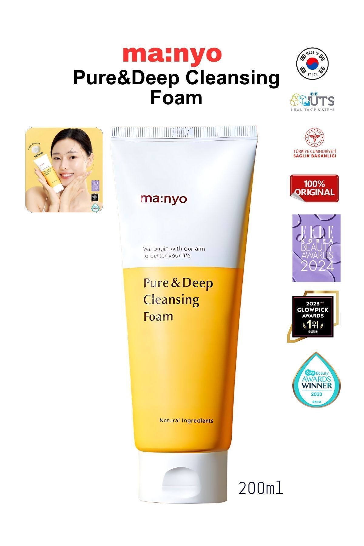 ma:nyo Pure & Deep Cleansing Foam 200ml Gözenek Temizleyici Köpük Fiyatı, Yorumları - Trendyol