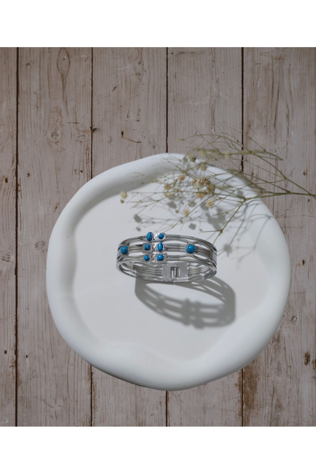 stainles steel saydam renk mavi desen boncuklu çelik bileklik Fiyatı ...