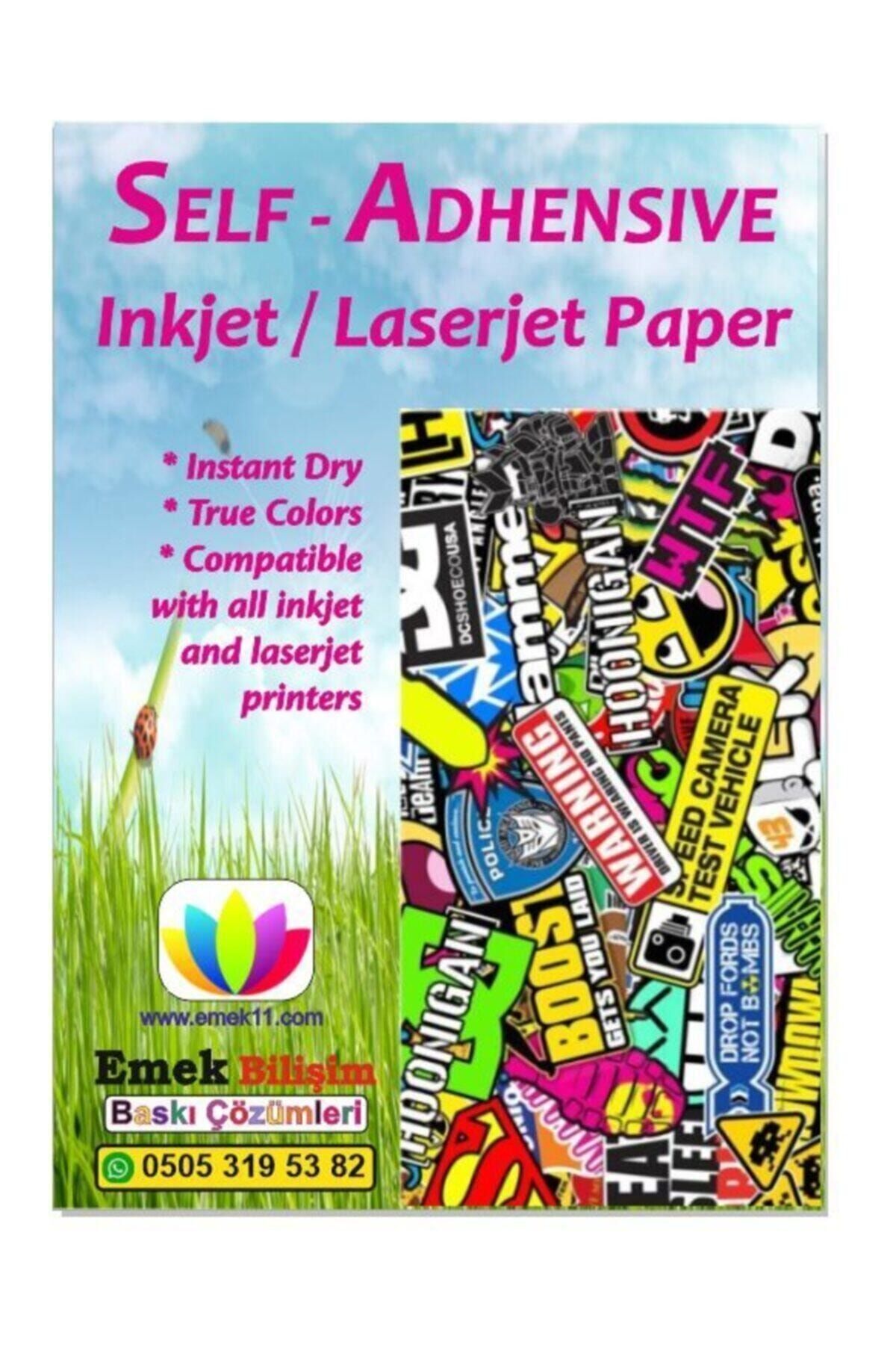 Emek Inkjet Ve Laser Yapışkanlı Mat (sticker) Kağıdı 100 Adet A6 ...